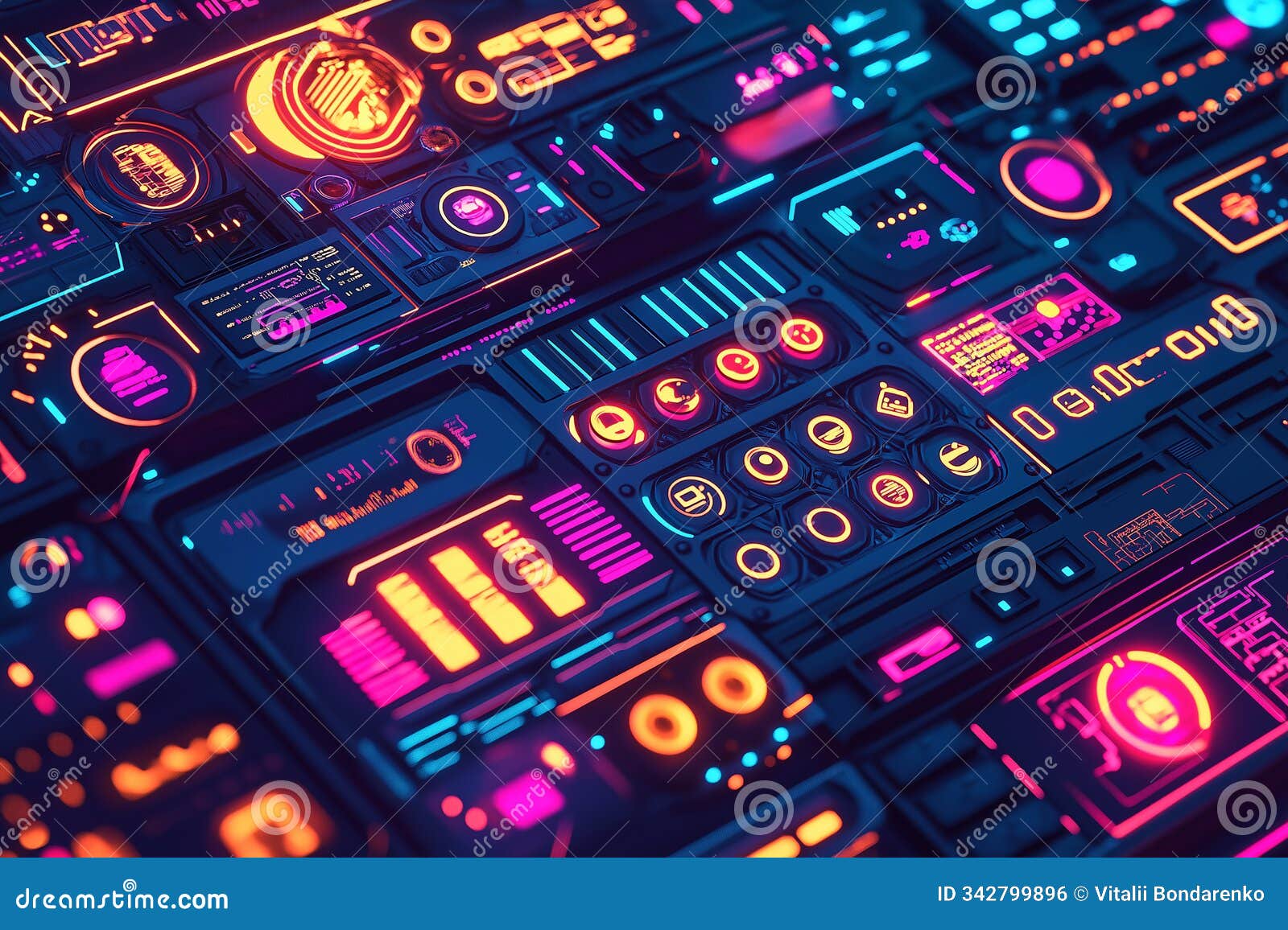 Anti-Design Chaos UI stock illustration. Illustration of colorful ...