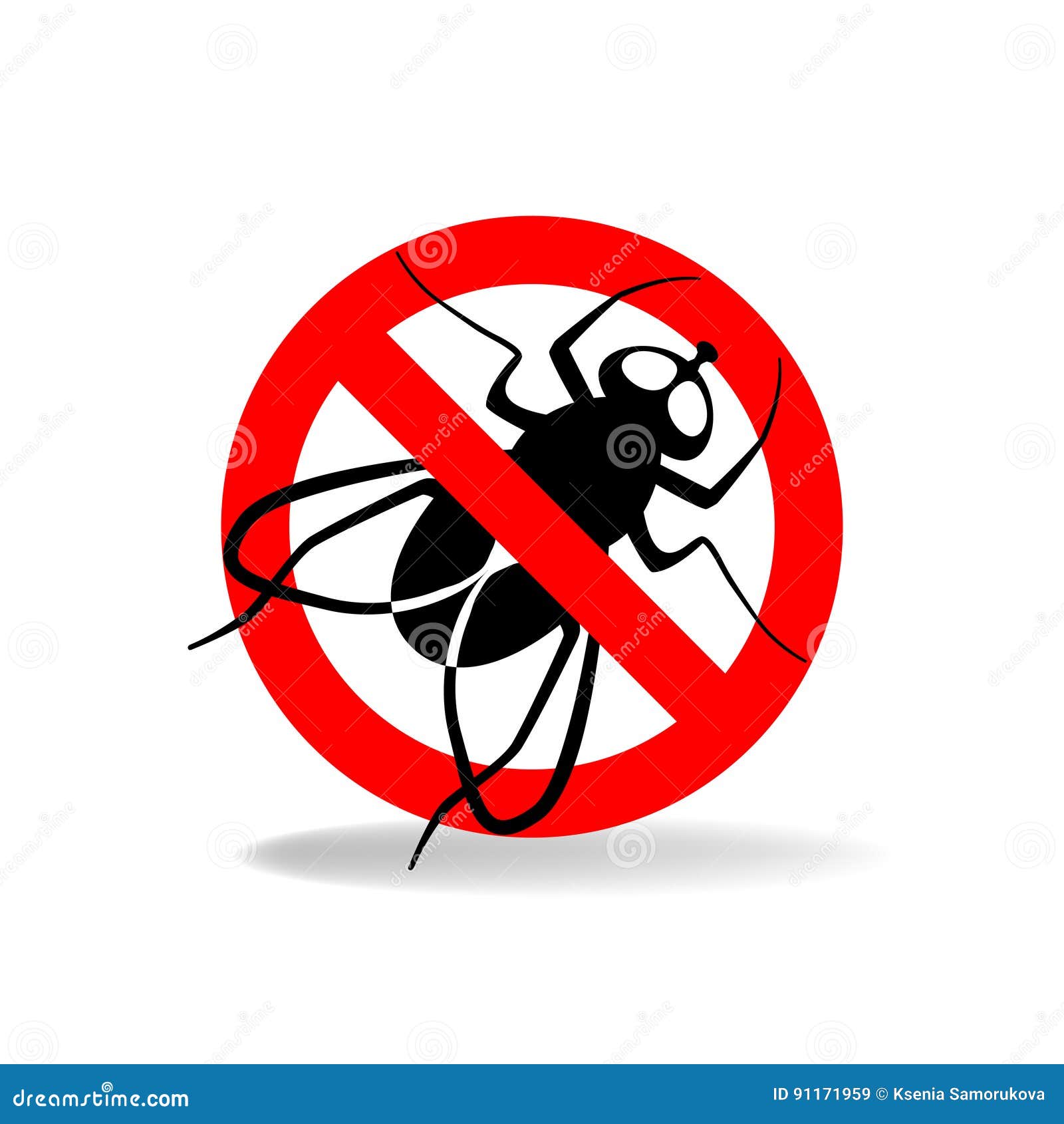 Bug Insecticide. Anti Insect Or Rat Icons. Red Crossed Symbols. Fly ...