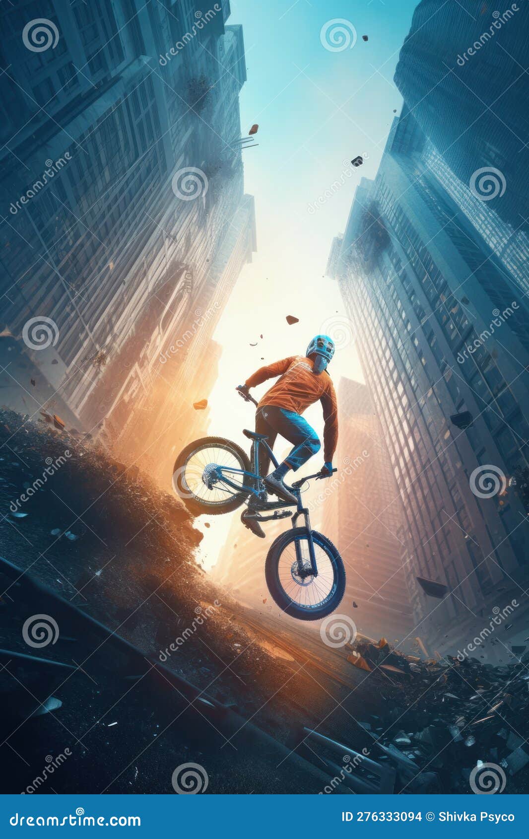 An Anti-gravity Technology Bicycle Generative AI Stock Illustration ...