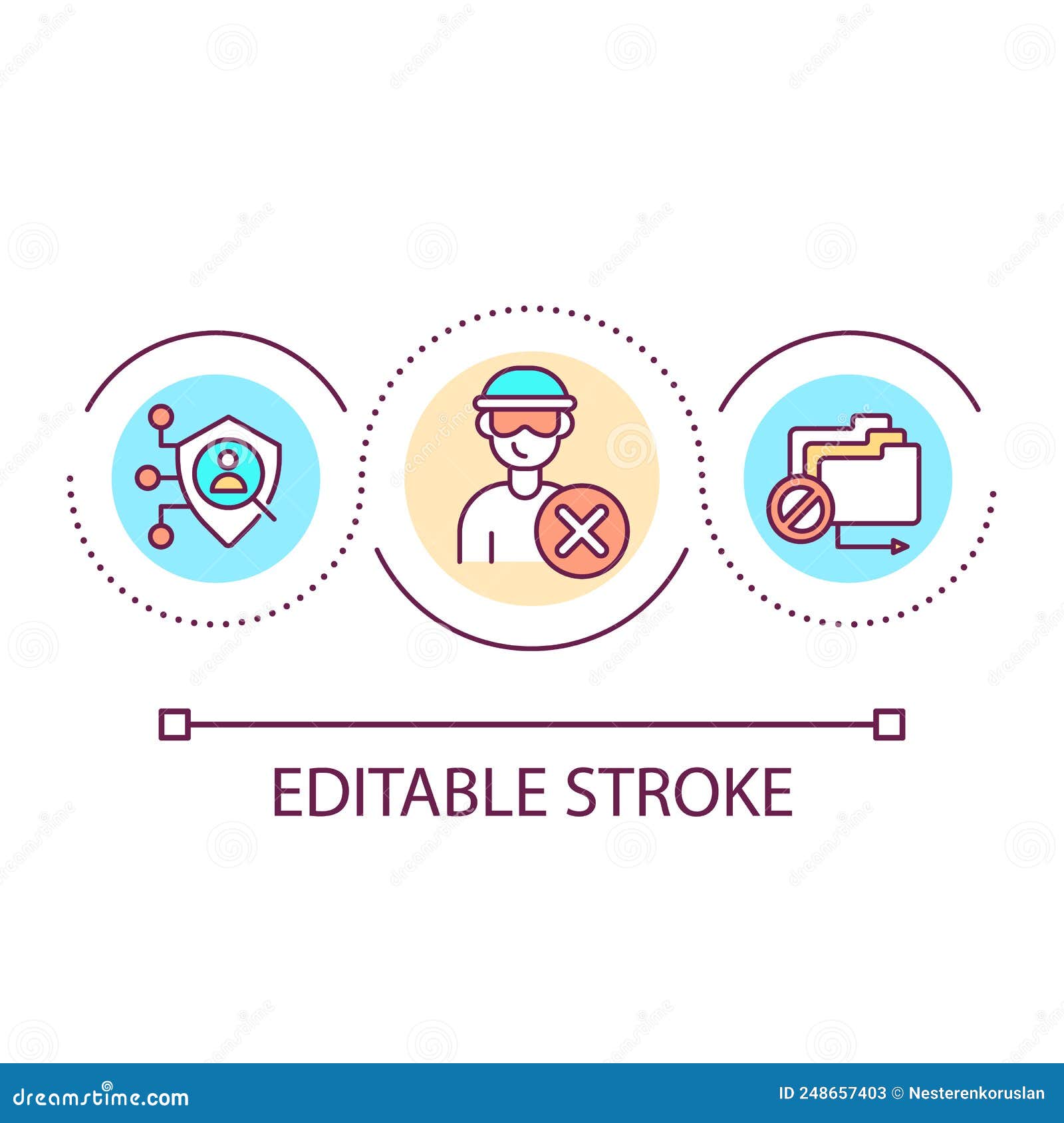 Anti-hacking System Loop Concept Icon Stock Vector - Illustration of ...