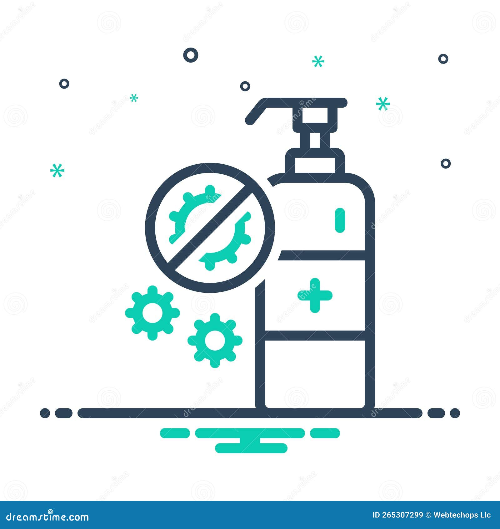 Mix Icon for Anti, Germs and Bacteria Stock Vector - Illustration of ...