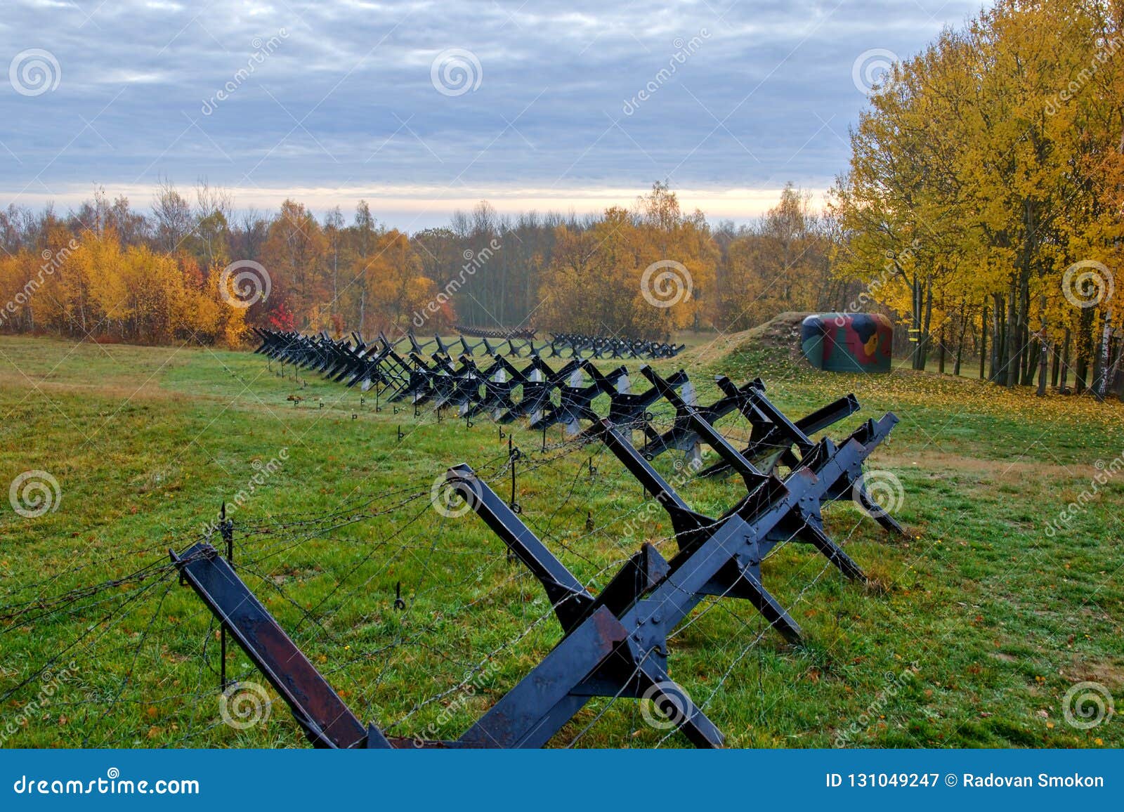 Anti Nfantry Roadblock and Bunker Stock Image - Image of fire, hedgehog ...