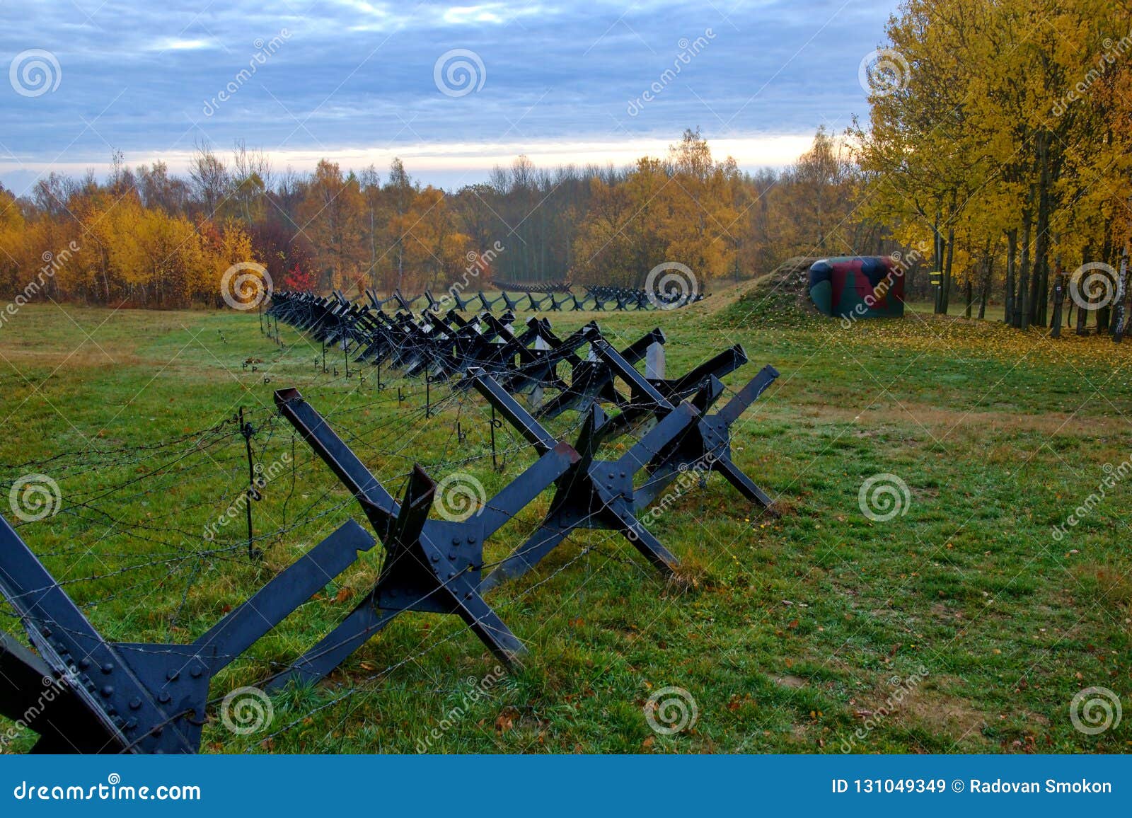 Anti Nfantry Roadblock and Bunker Stock Image - Image of eroded, fire ...