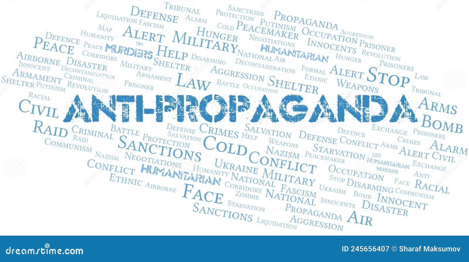 Anti-Propaganda Word Cloud. Vector Made with the Text only. Stock ...