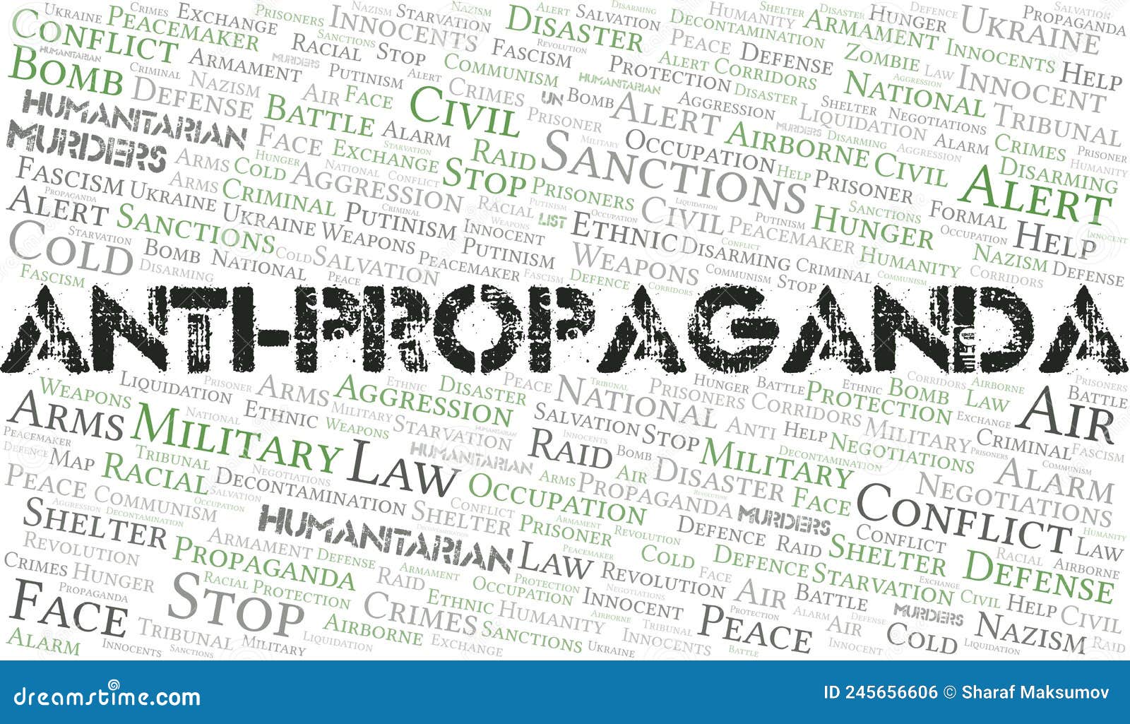 Anti-Propaganda Word Cloud. Vector Made with the Text only. Stock ...