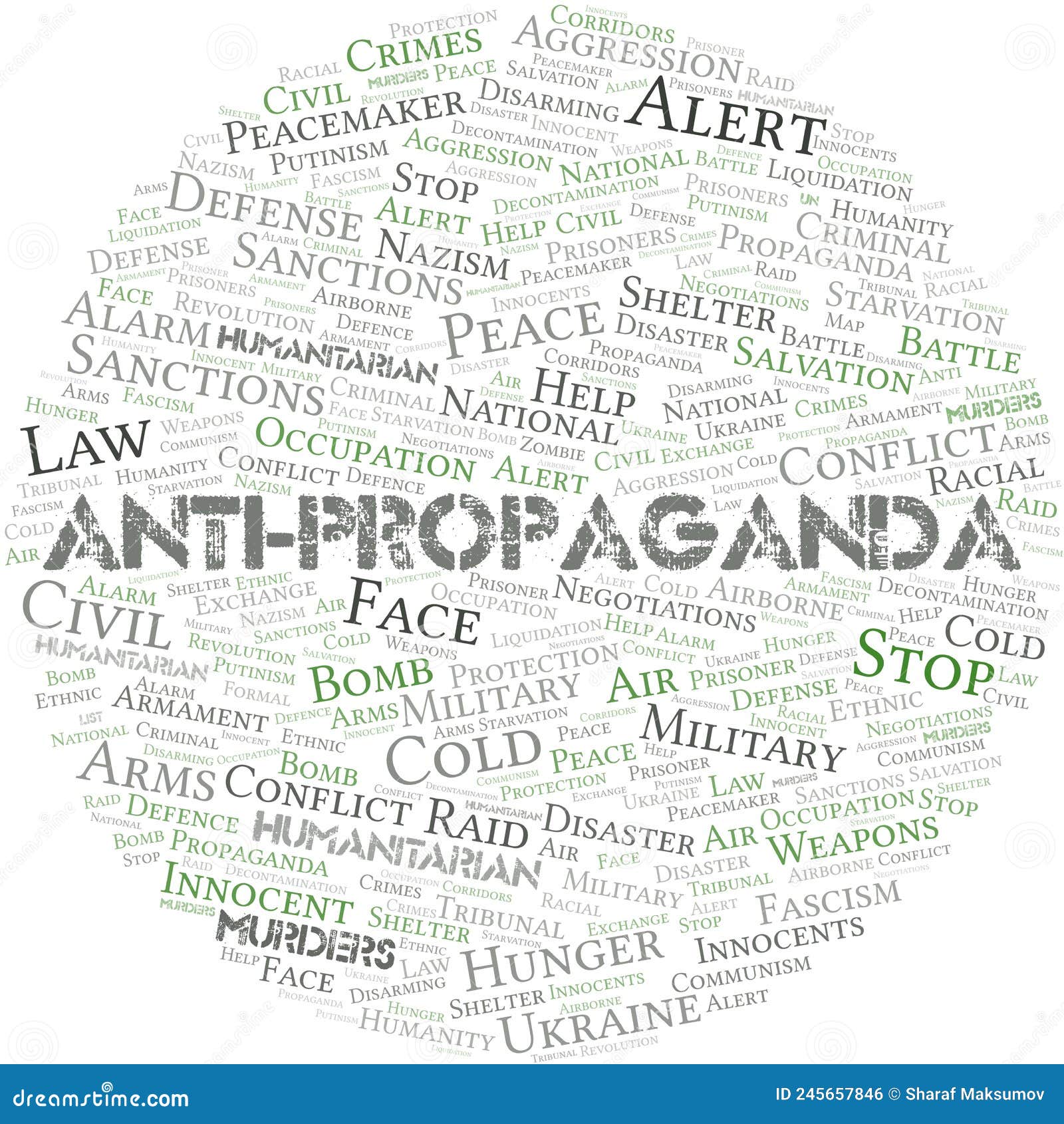Anti-Propaganda Word Cloud. Vector Made with the Text only. Stock ...