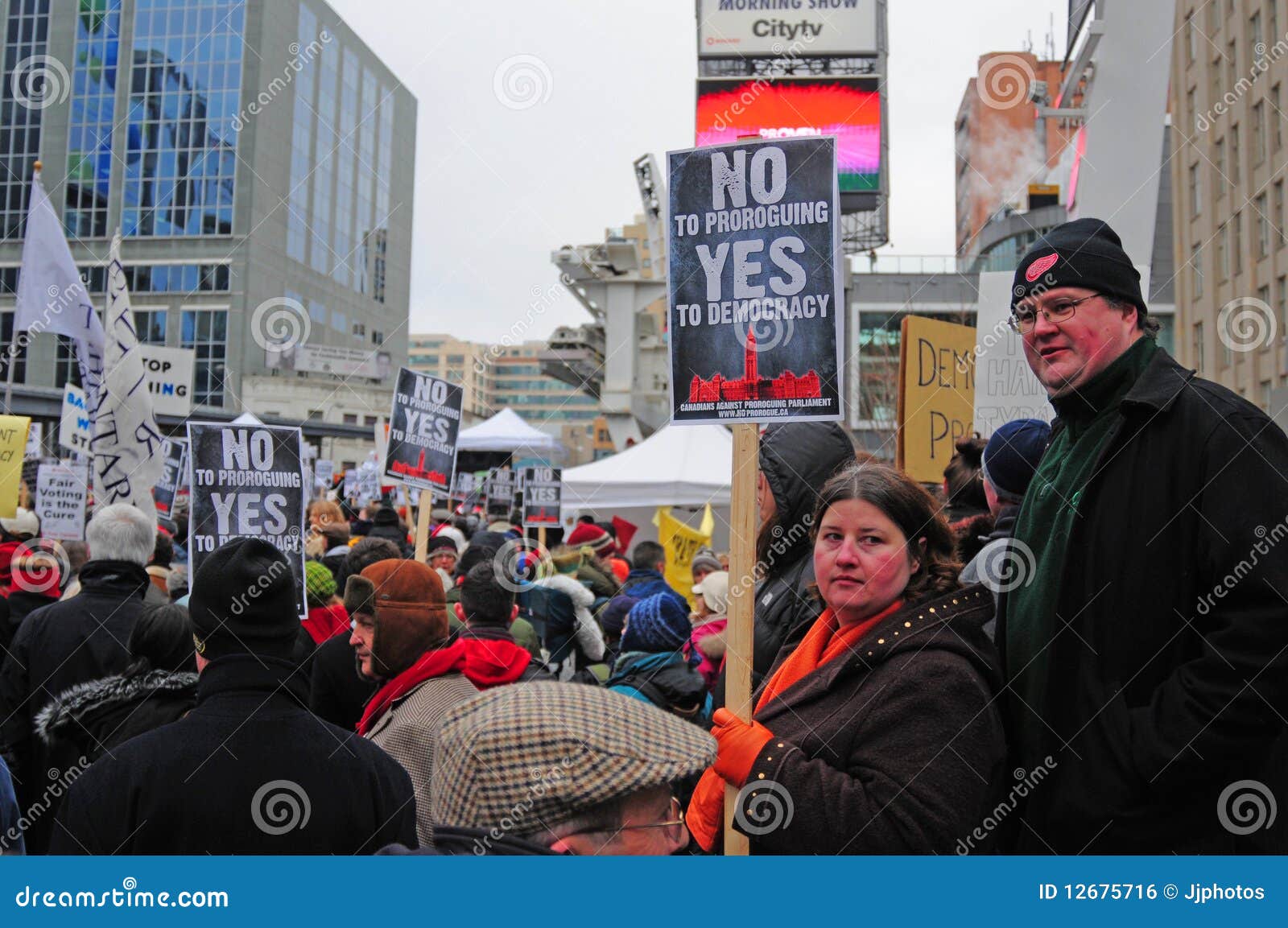 Anti-Prorogation Rally in Toronto Editorial Photo - Image of ...