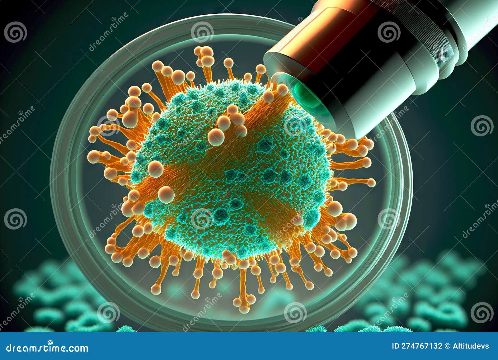 Anti-science Illustration of Viral S Under Microscope Stock ...