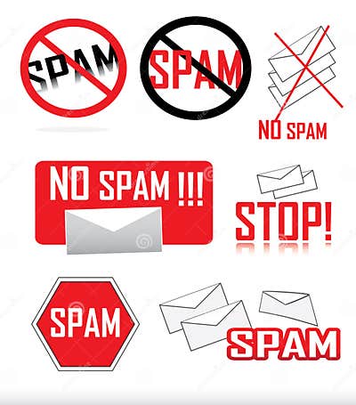 Anti-spam icons stock illustration. Illustration of protect - 22470274
