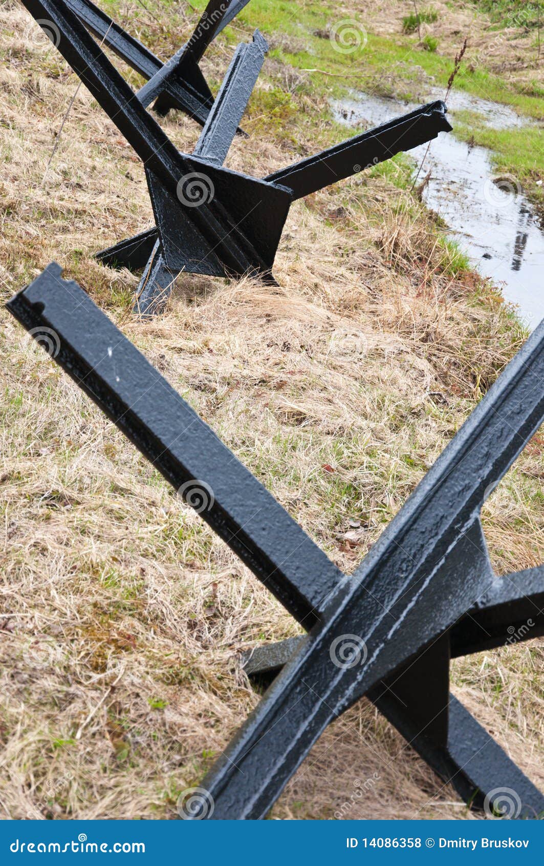 Anti-tank stock photo. Image of course, dirty, russia - 14086358