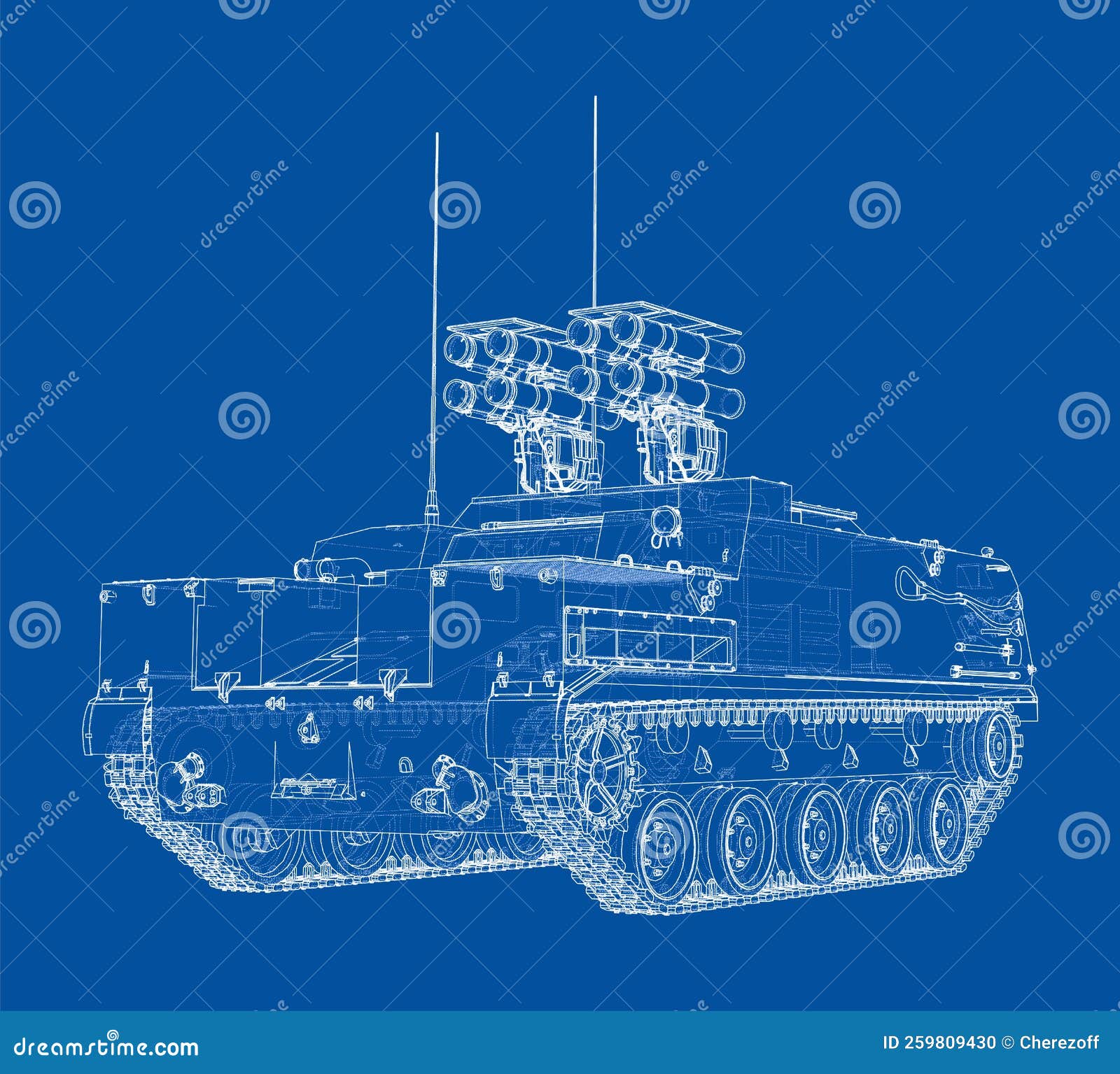 Anti-tank Armored Car. Vector Stock Vector - Illustration of technology ...