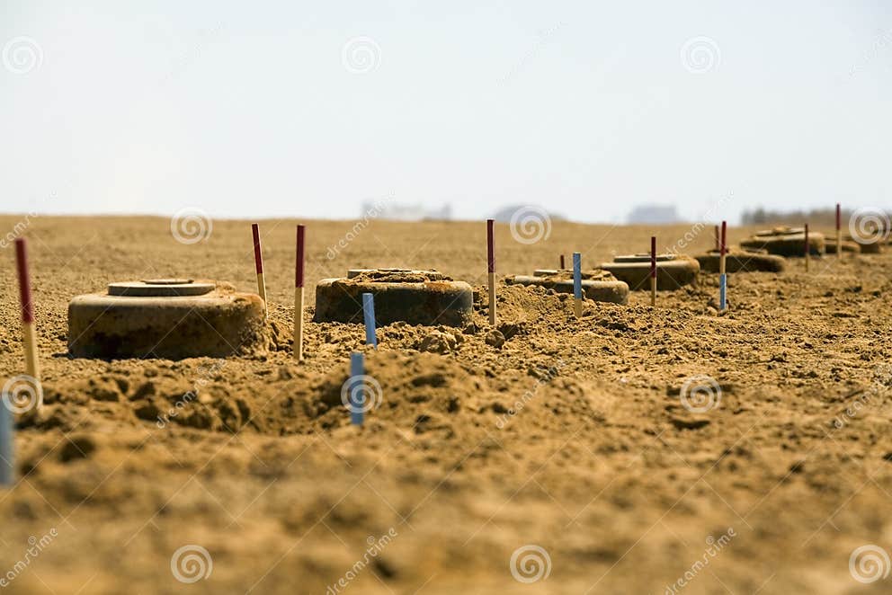 Anti tank mines stock image. Image of military, minefield - 1117899