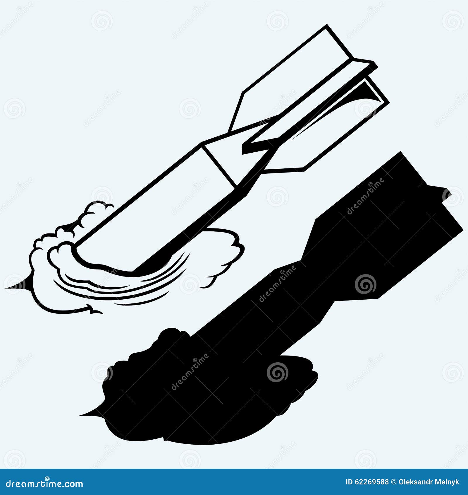 Anti-tank Rocket Propelled Grenade Launcher - RPG 7 Vector Illustration ...