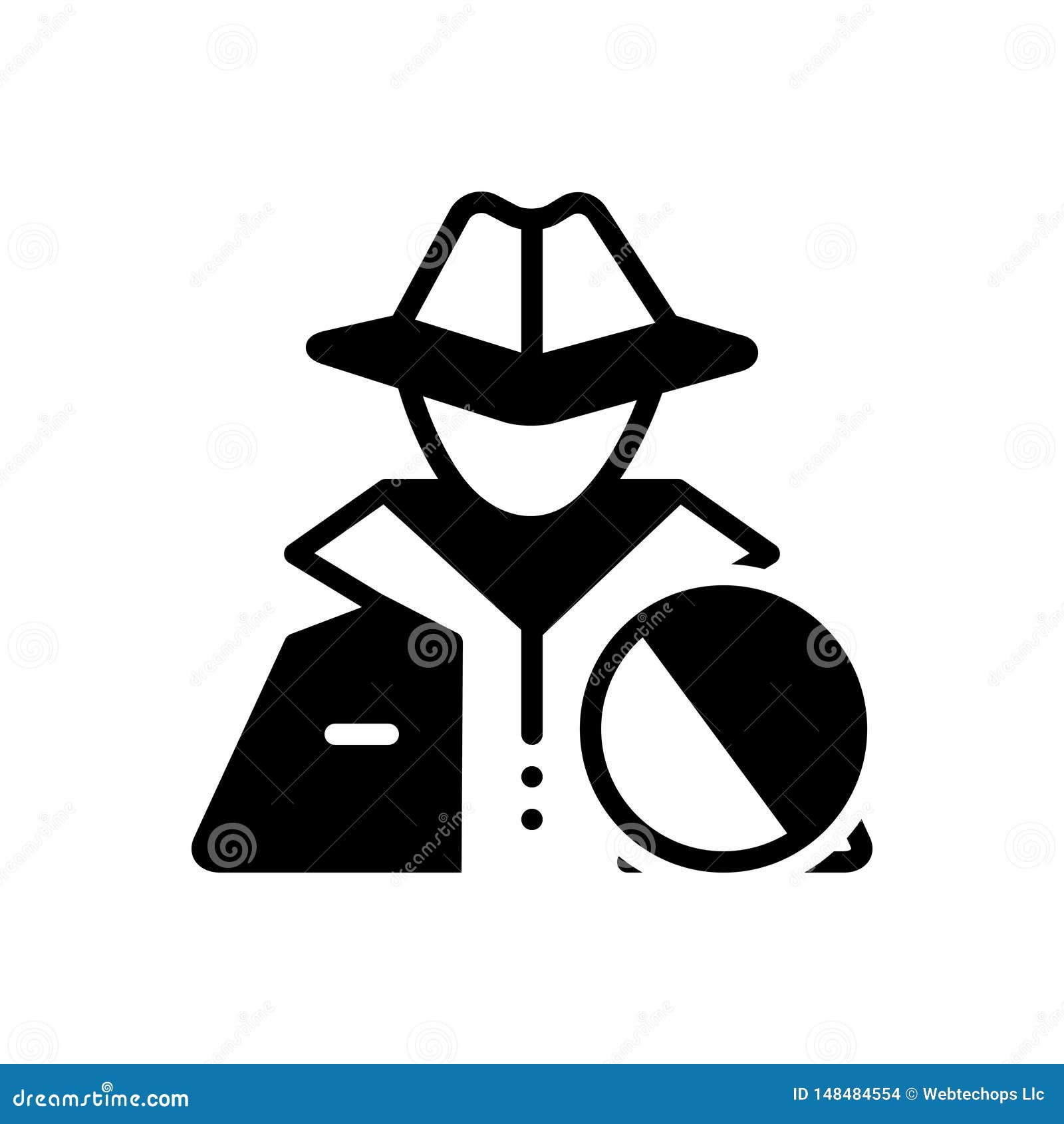 Black Solid Icon for Anti Theft, Protection and Hacker Stock Vector ...
