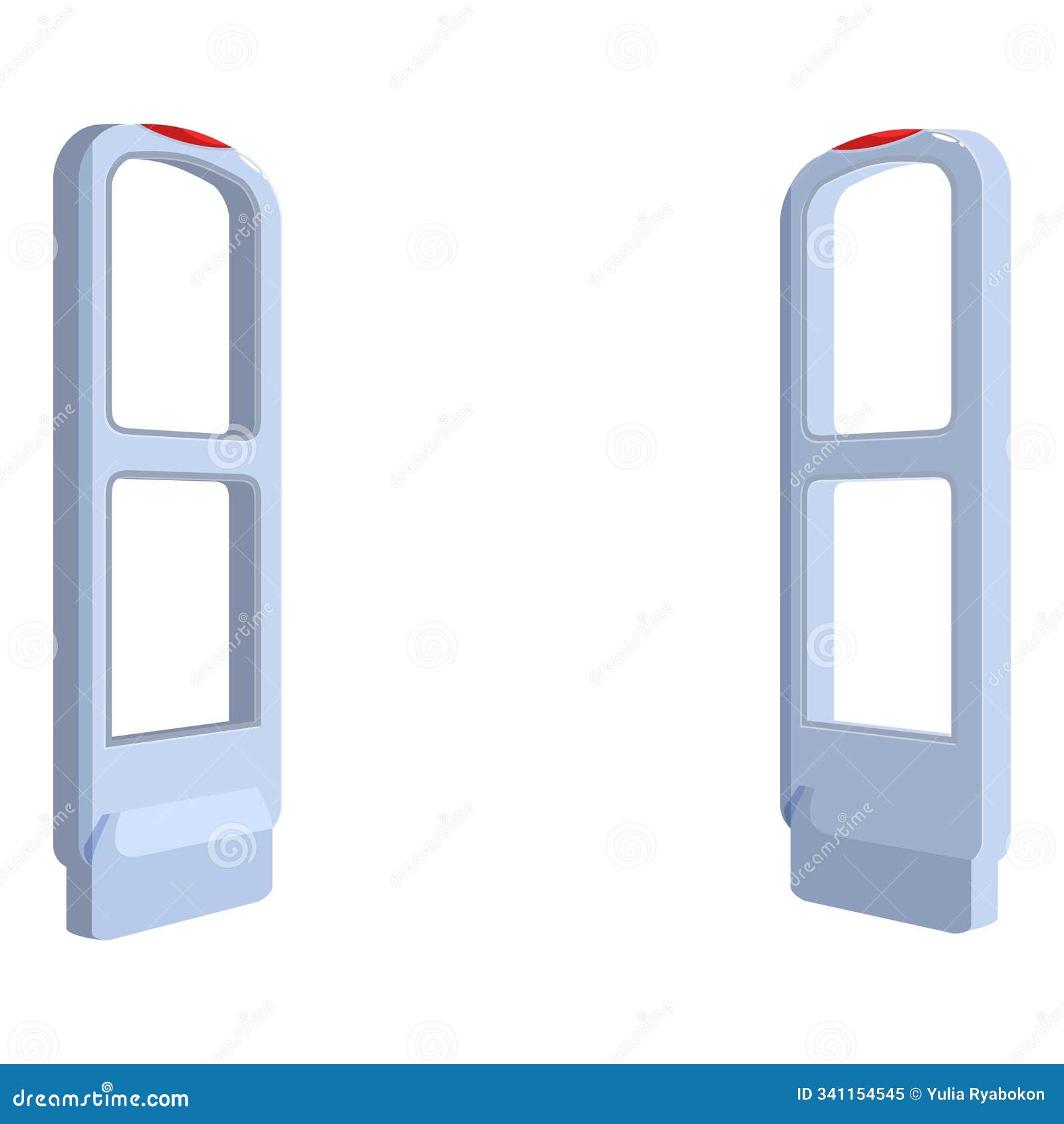 Anti Theft Sensor Gate Detecting Shoplifting Items Stock Illustration ...