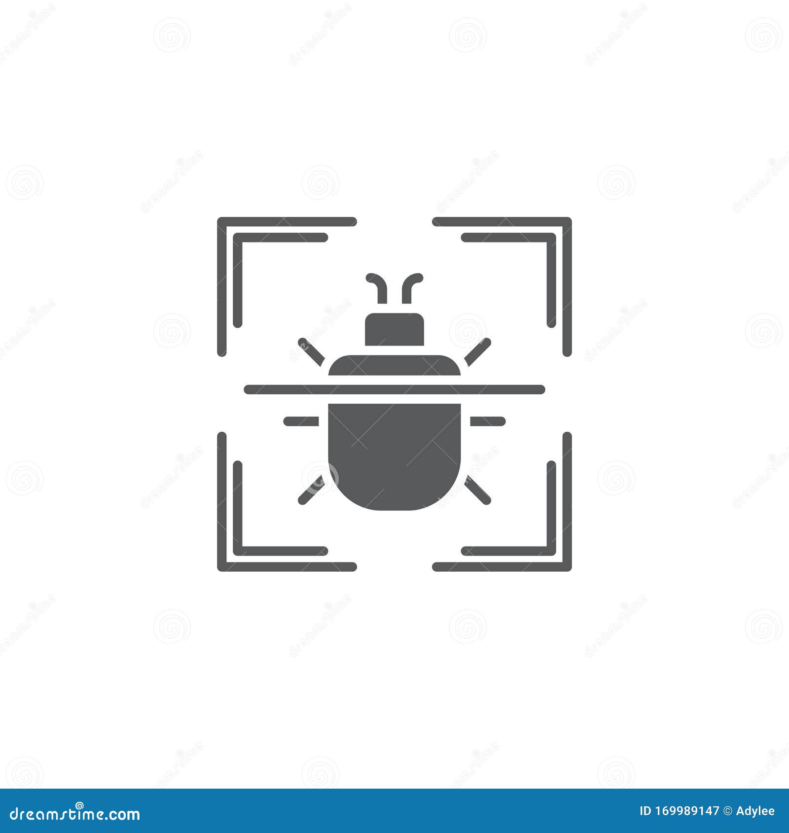 Anti Virus Scanner Vector Icon Symbol Protection Isolated on White ...