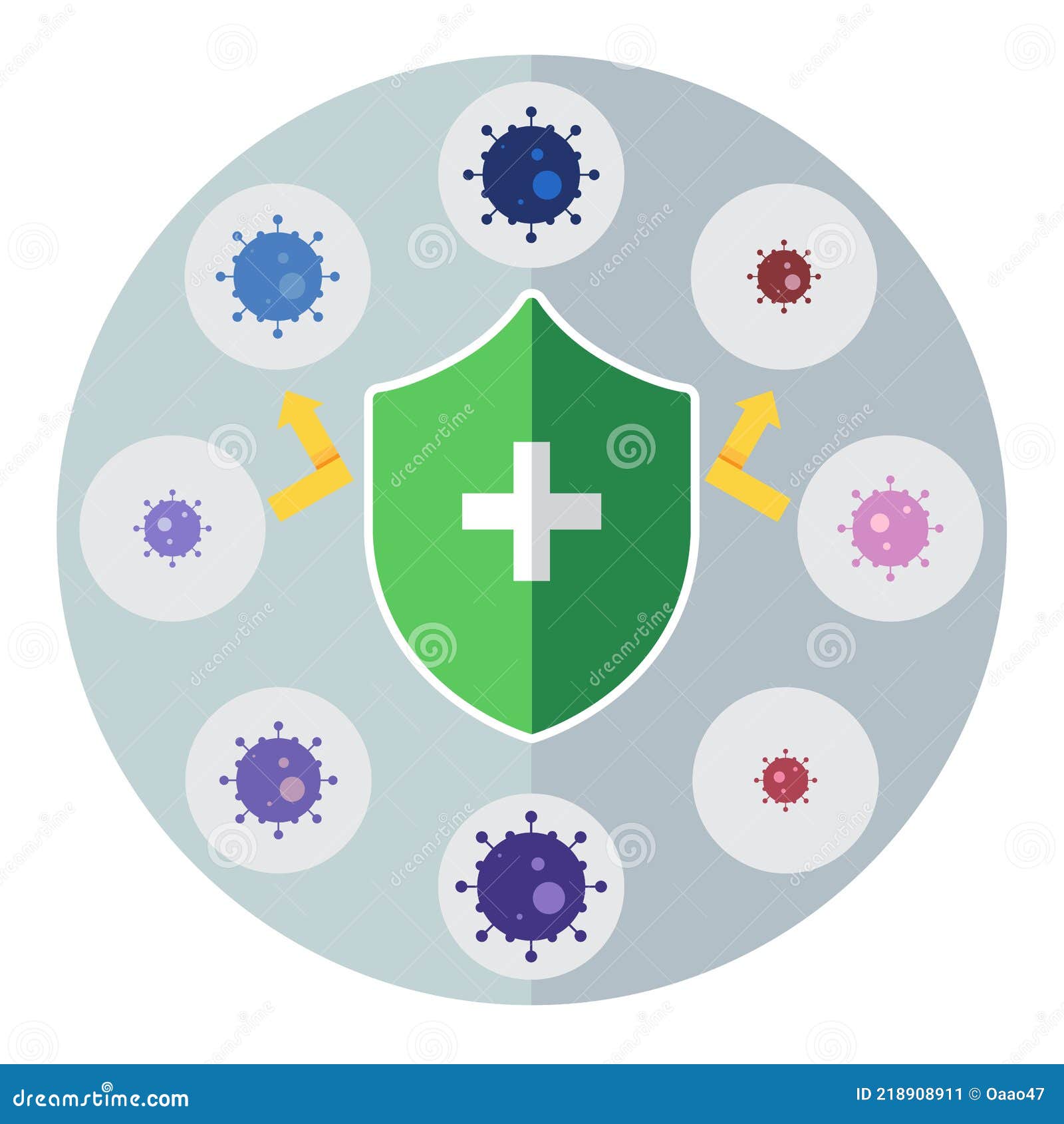 Safe Guard or Anti Virus Icon Stock Vector - Illustration of disease ...