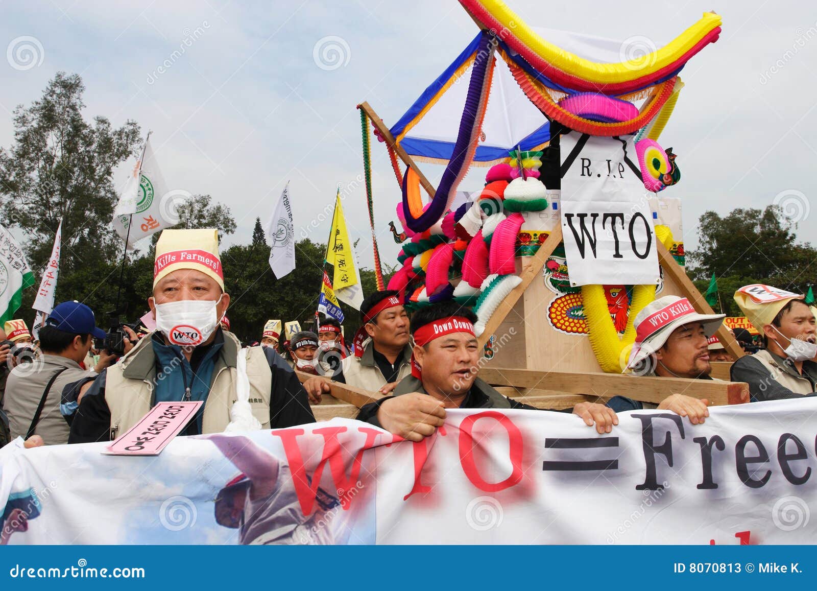 Anti-WTO Protests in Hong Kong Editorial Stock Photo - Image of helmet ...