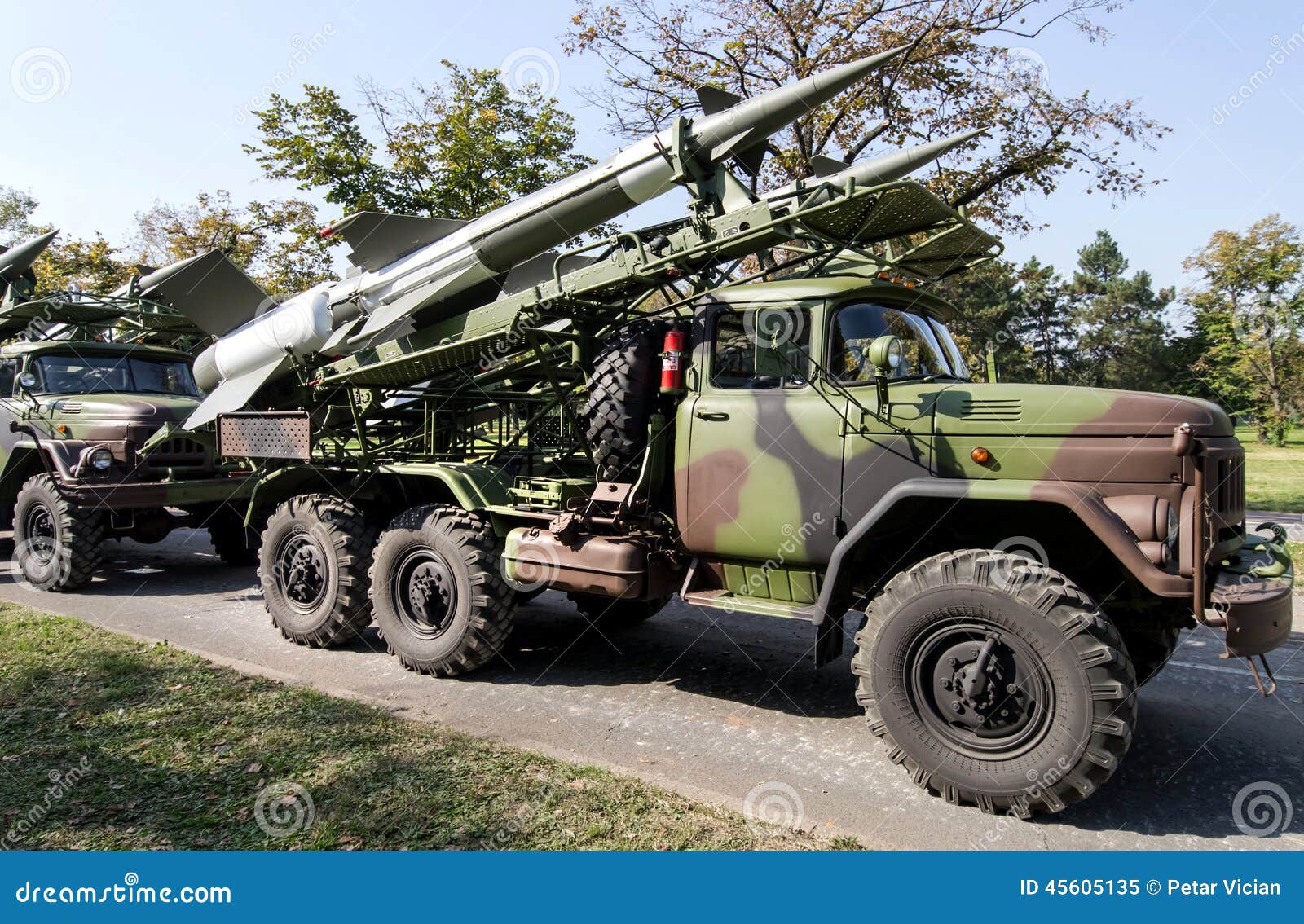 Antiaircraft Rockets Of A Surface-to-air Missile System Stock Photo ...