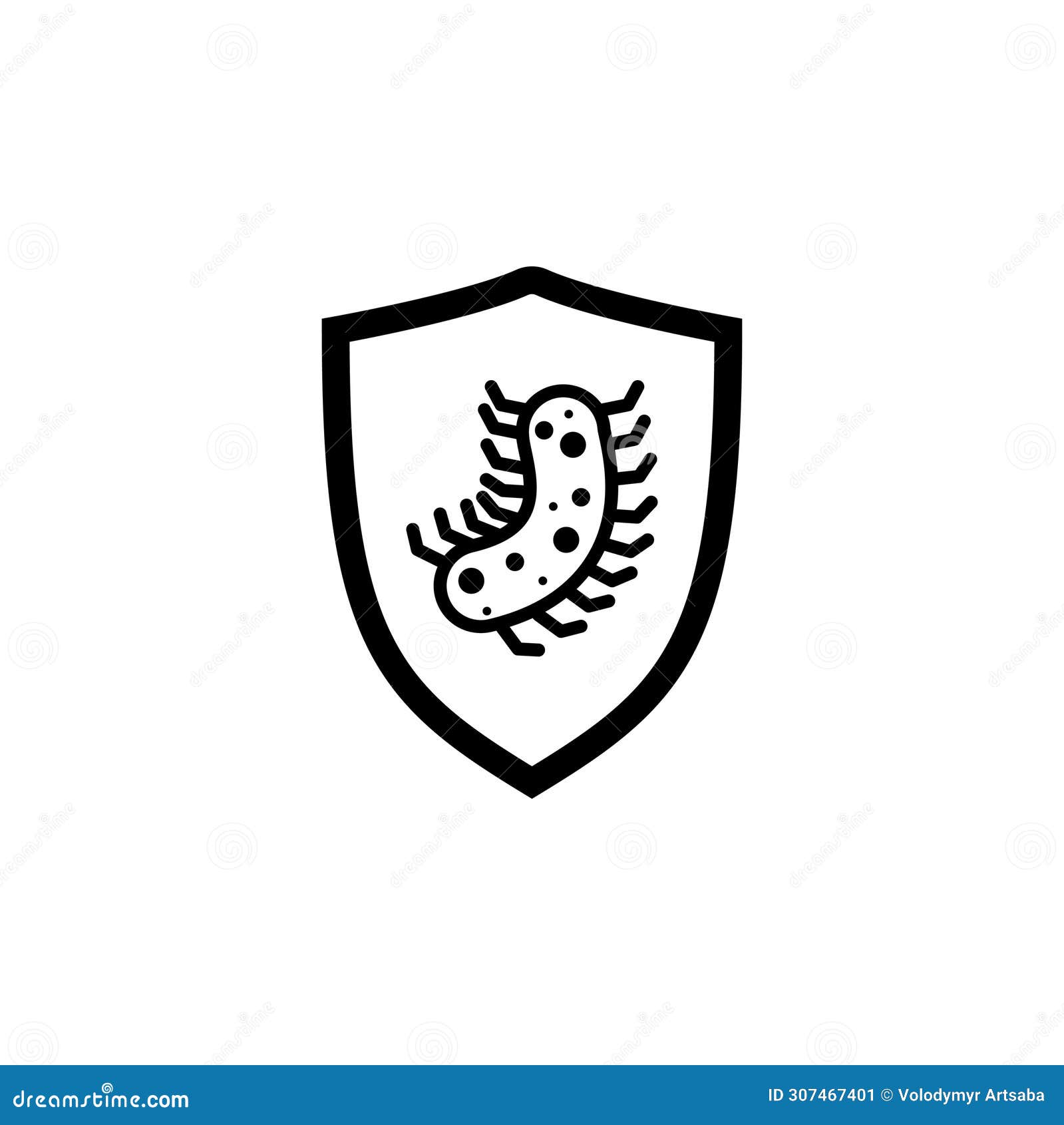 Antibacterial. Anti Virus Shield Protection Flat Vector Icon Stock ...