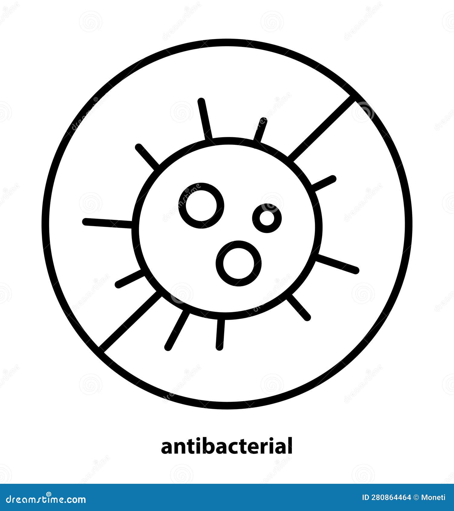 Antibacterial and Antiviral Defense. Antibacterial Protection Icon ...