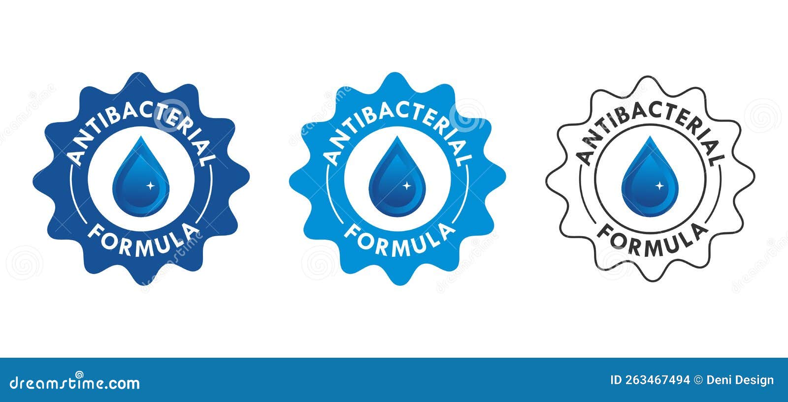 Antibacterial formula stock vector. Illustration of font - 263467494