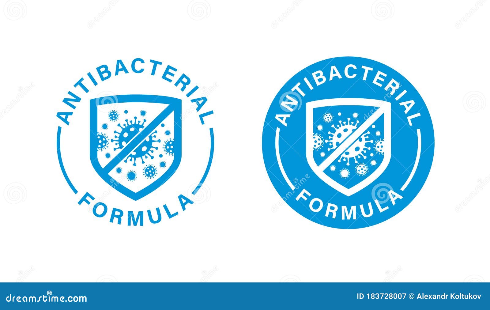 Antibacterial Formula Product Package Seal Vector Drop And Cross Icon ...