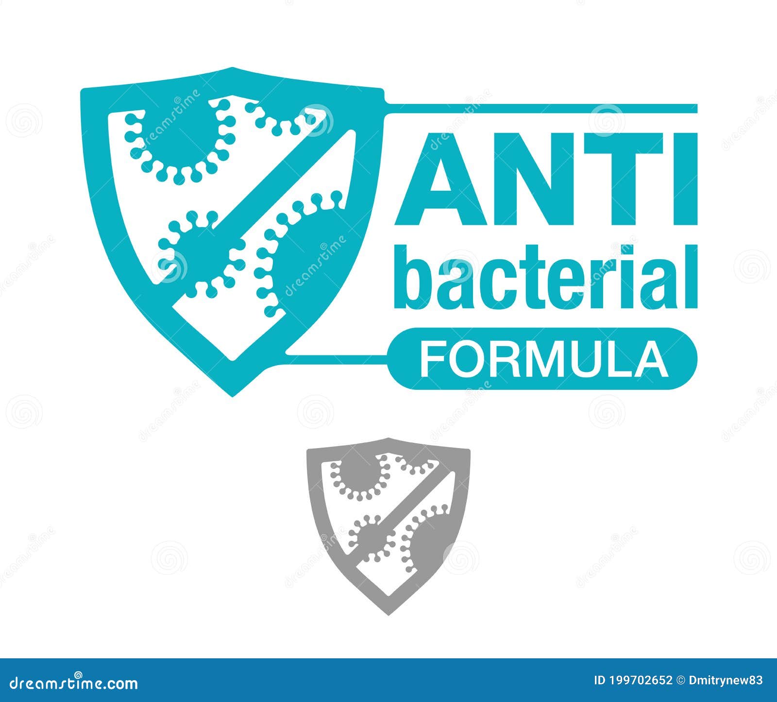 Antibacterial Formula Product Package Seal Vector Drop And Cross Icon ...