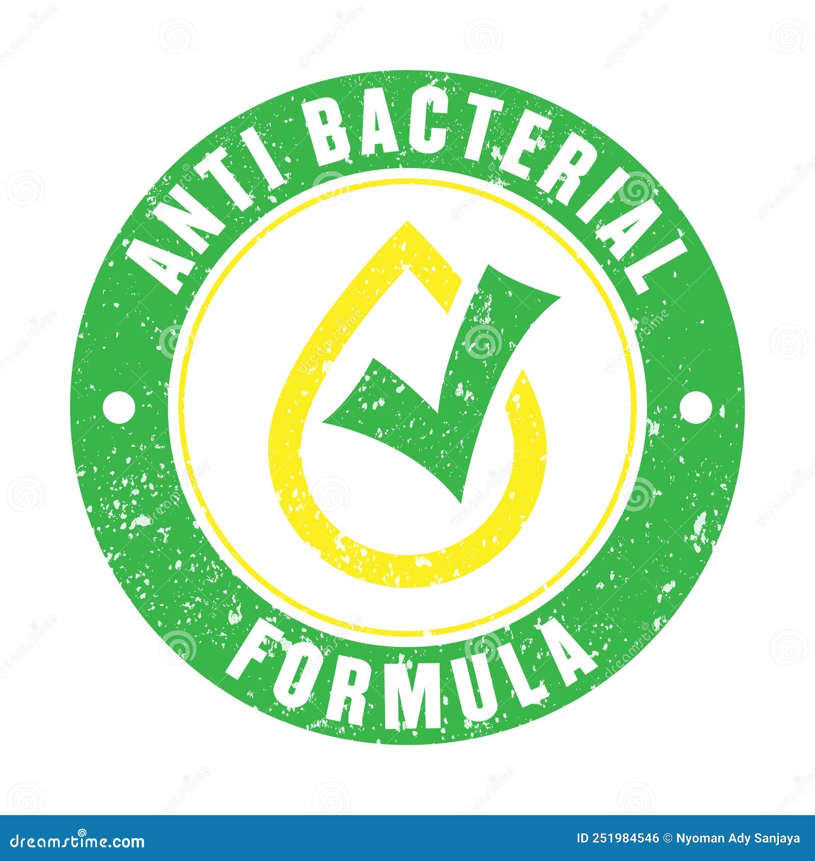 Antibacterial Formula Vector Icon Isolated on White Background, Germ ...