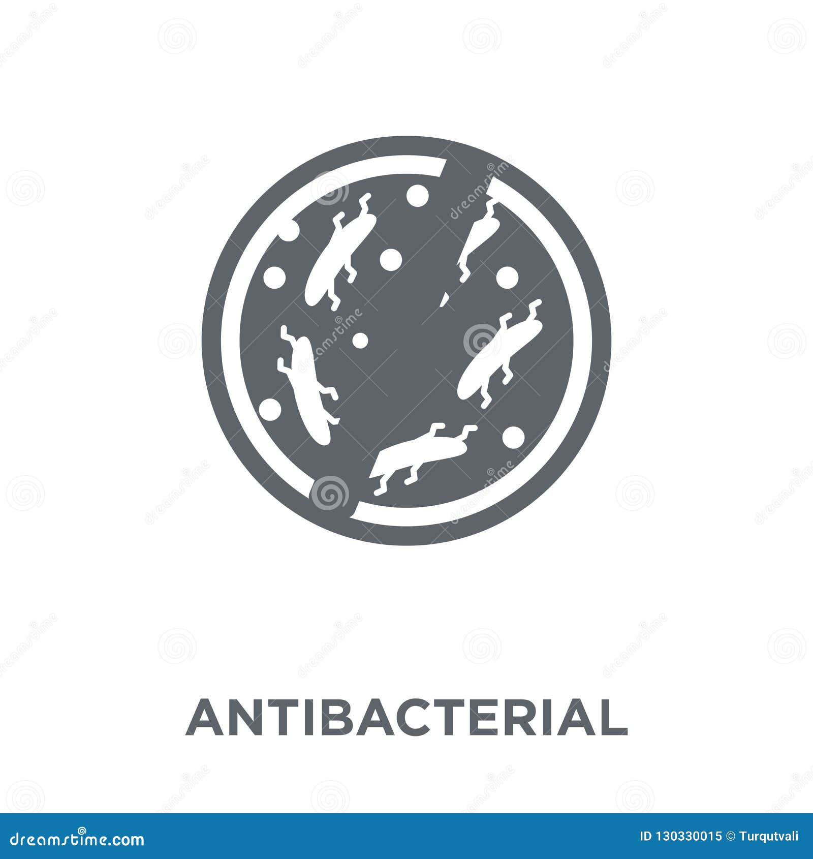 Antibacterial Icon. Simple Vector Bacteria Crossed In Circle ...