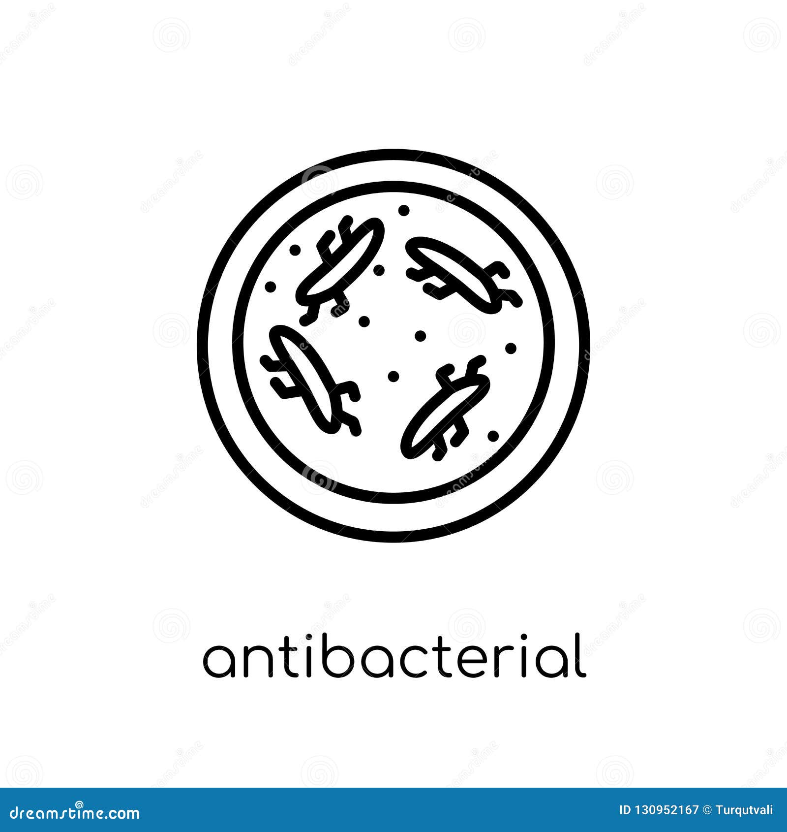 Antibacterial Icon. Trendy Modern Flat Linear Vector Antibacterial Icon ...