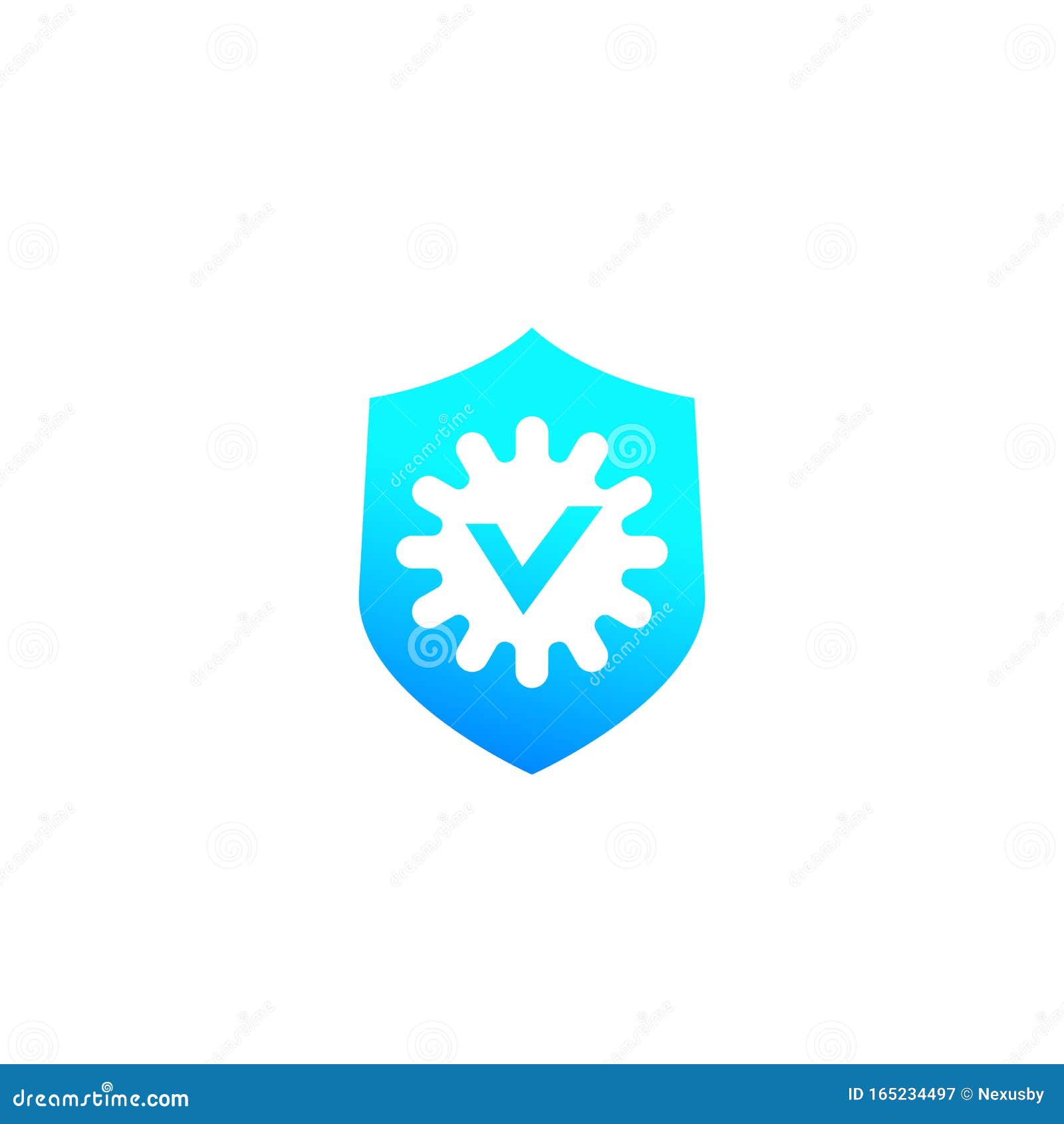 Antibacterial Protection, Shield and Bacteria Icon Stock Vector ...