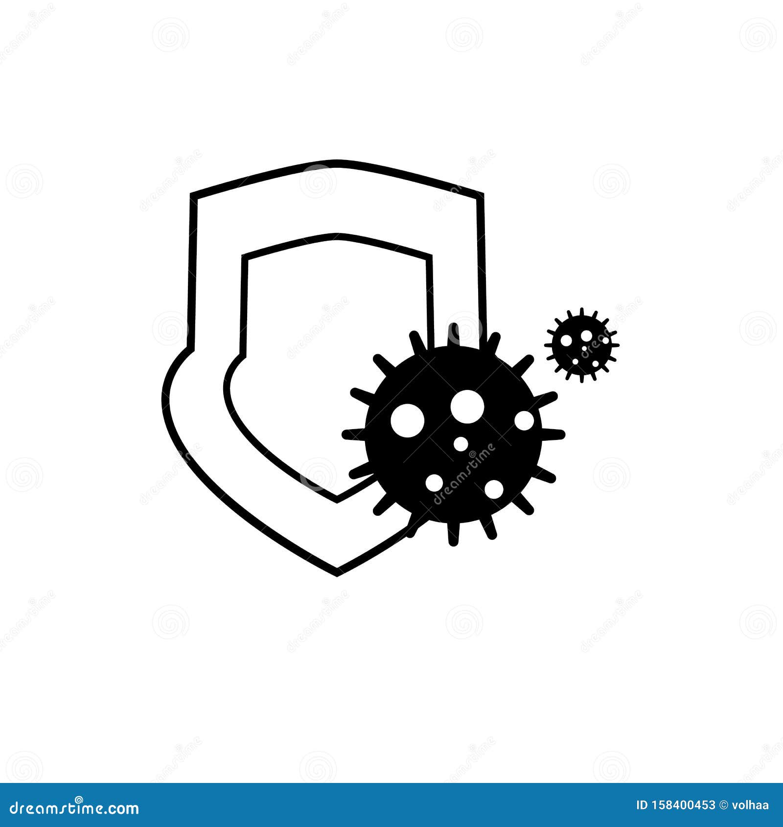 Antibacterial Protection Vector Icon Stock Vector - Illustration of ...