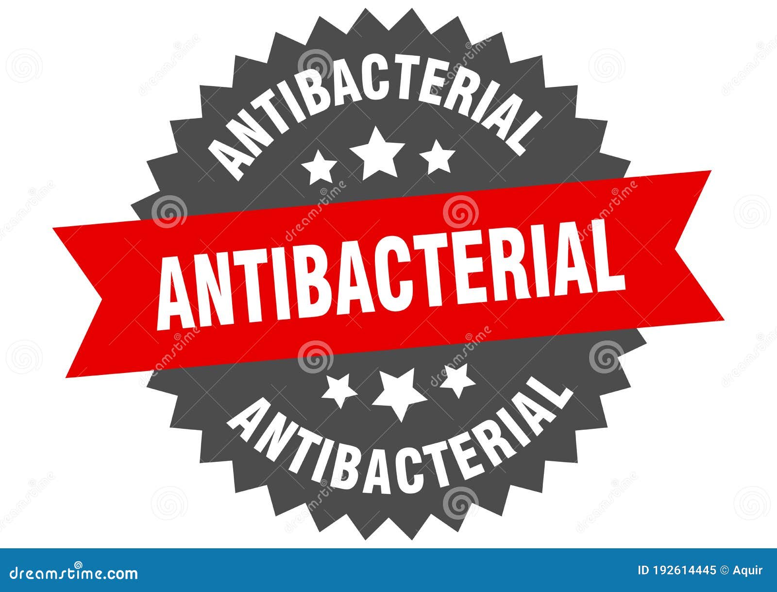 Antibacterial Sign. Antibacterial Round Isolated Ribbon Label. Stock ...