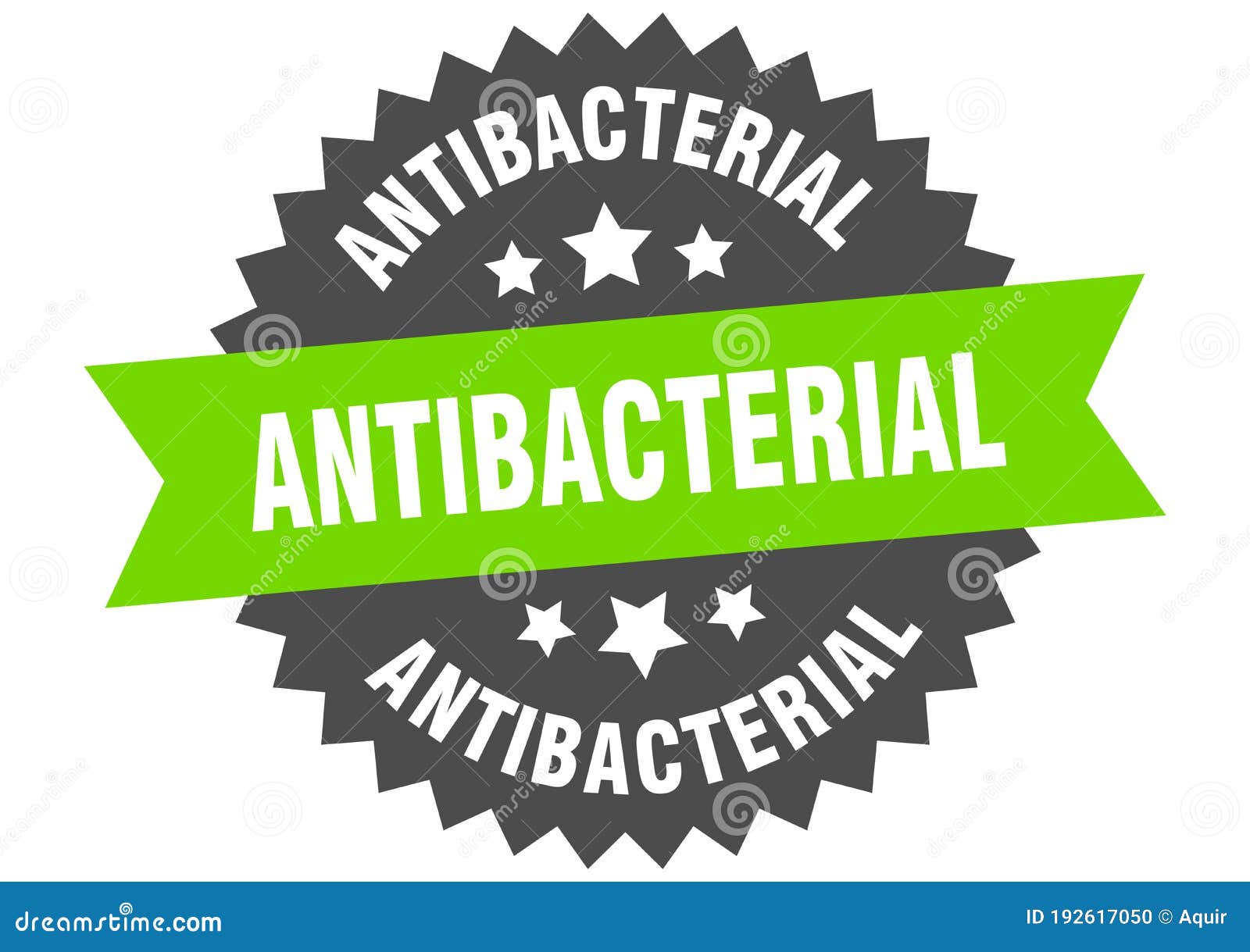 Antibacterial Sign. Antibacterial Round Isolated Ribbon Label Stock ...