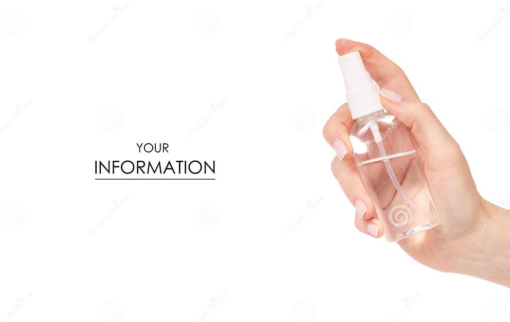 Antibacterial Spray for Hands Antiseptic in Hands Pattern Stock Image ...