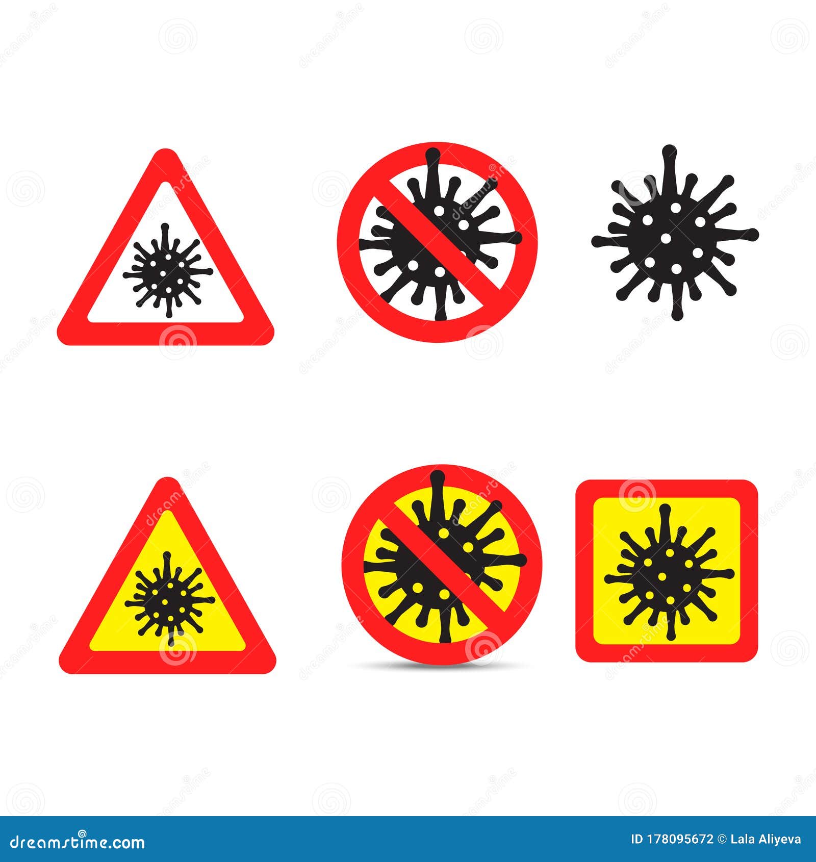 Stop Viruses Vector Illustration. Cartoon Background | CartoonDealer ...