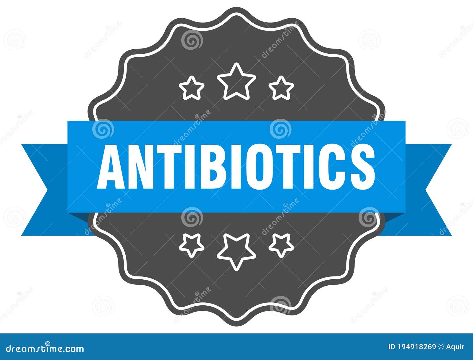 Antibiotics label stock vector. Illustration of vintage - 194918269