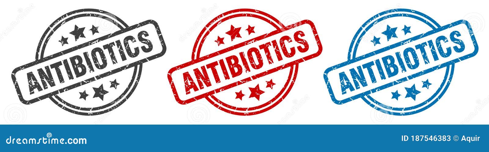 Antibiotics Stamp. Antibiotics Round Isolated Sign Stock Vector ...