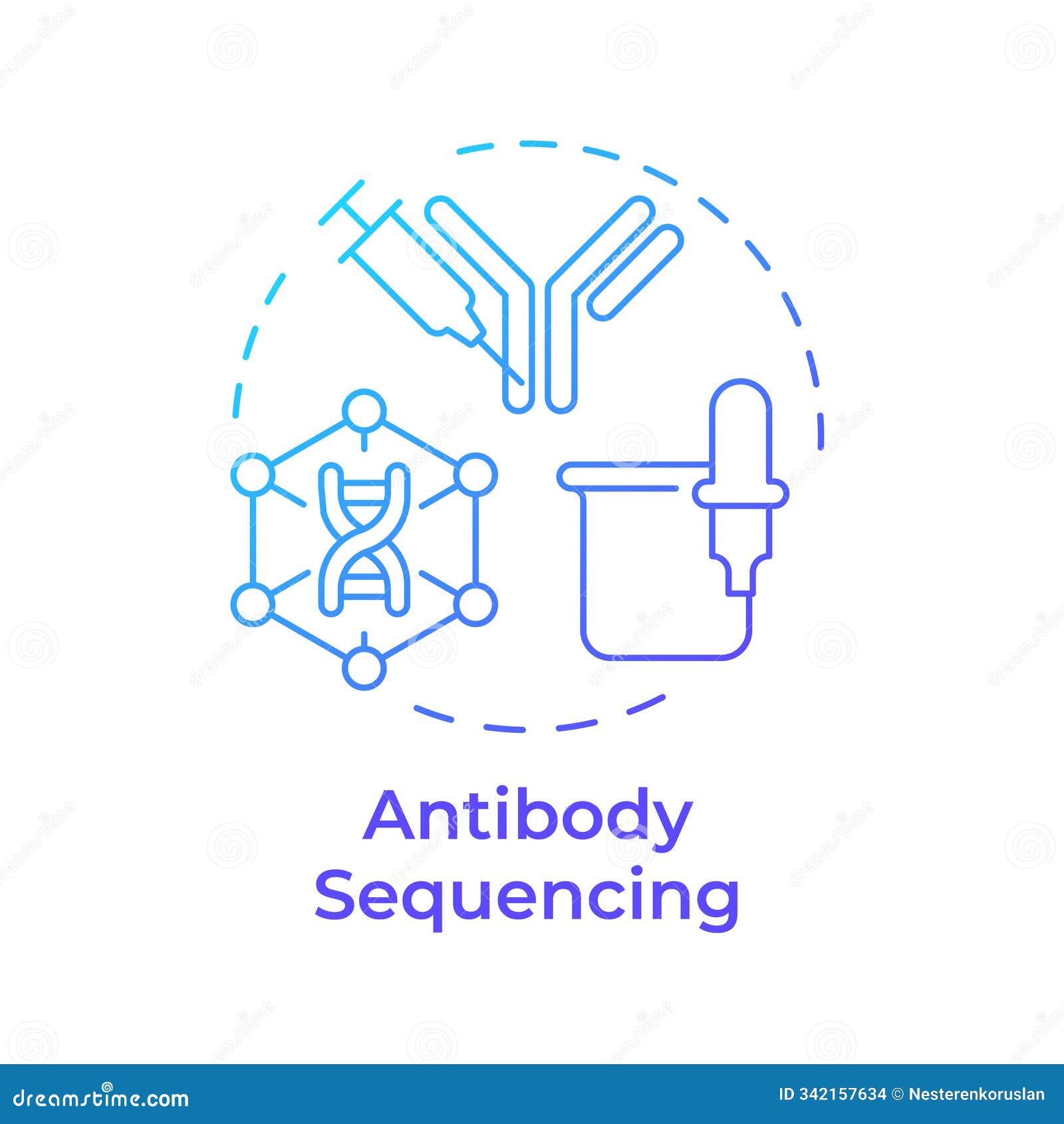 Antibody Sequencing Multi Color Concept Icon Vector Illustration ...
