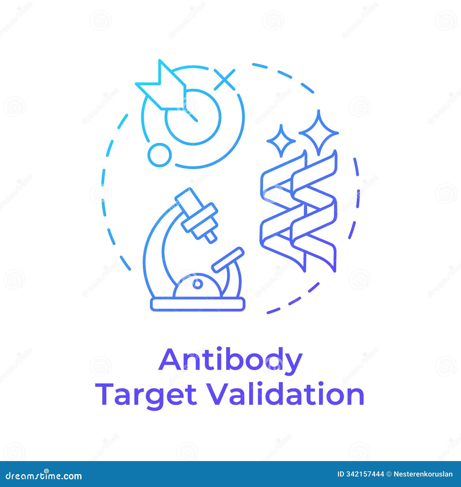 Antibody Target Validation Blue Gradient Concept Icon Stock ...
