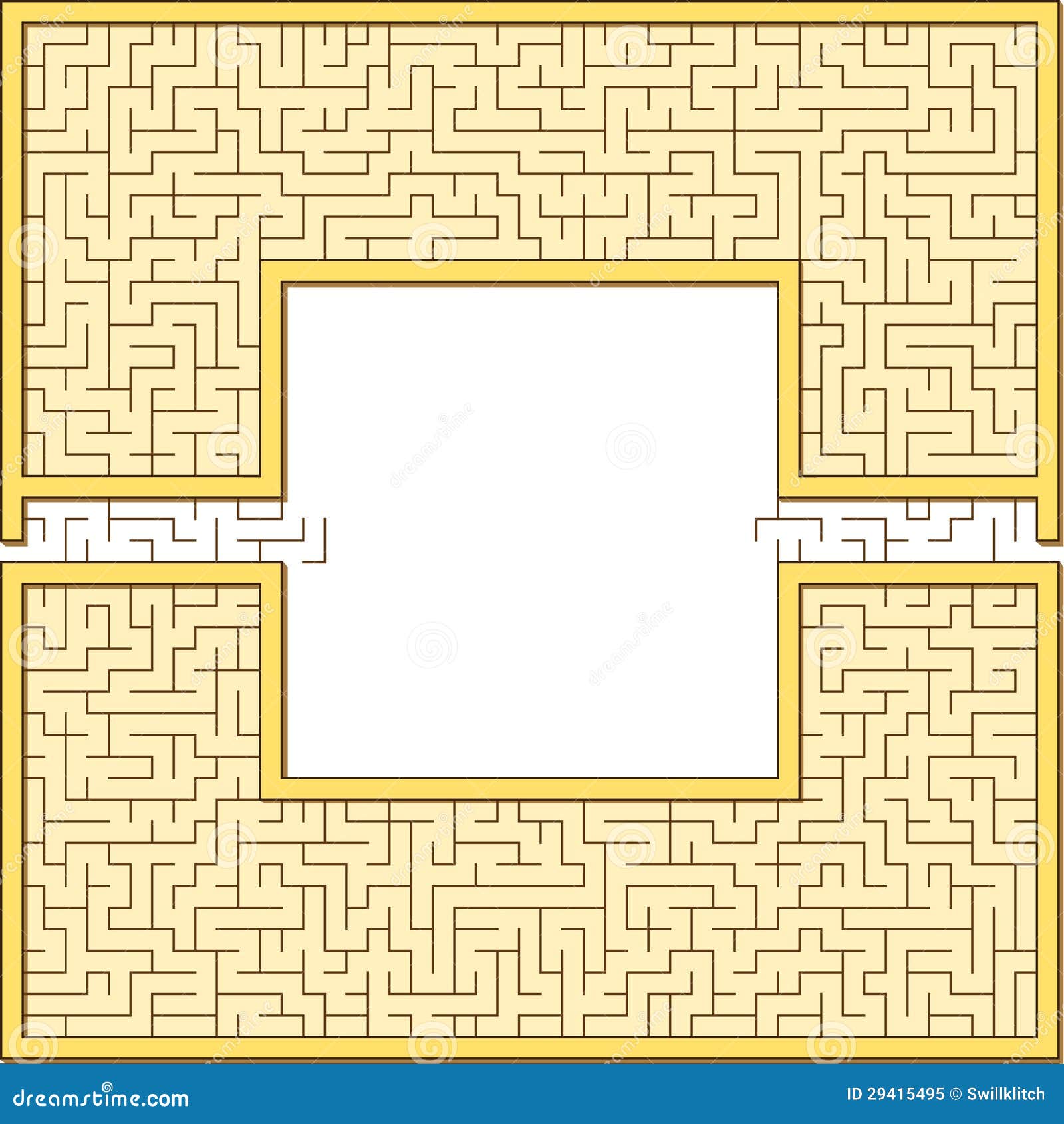 Antic maze frame stock vector. Illustration of lost, decorative - 29415495