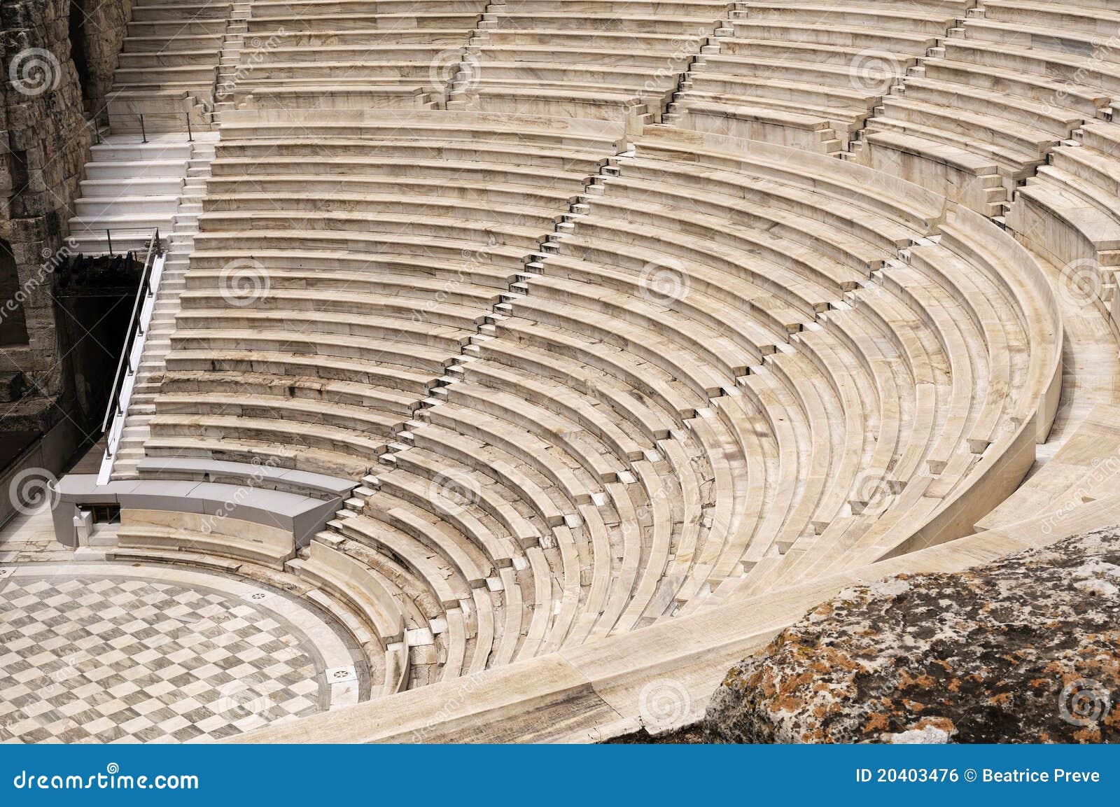Antic theatre in Athens stock photo. Image of museum - 20403476
