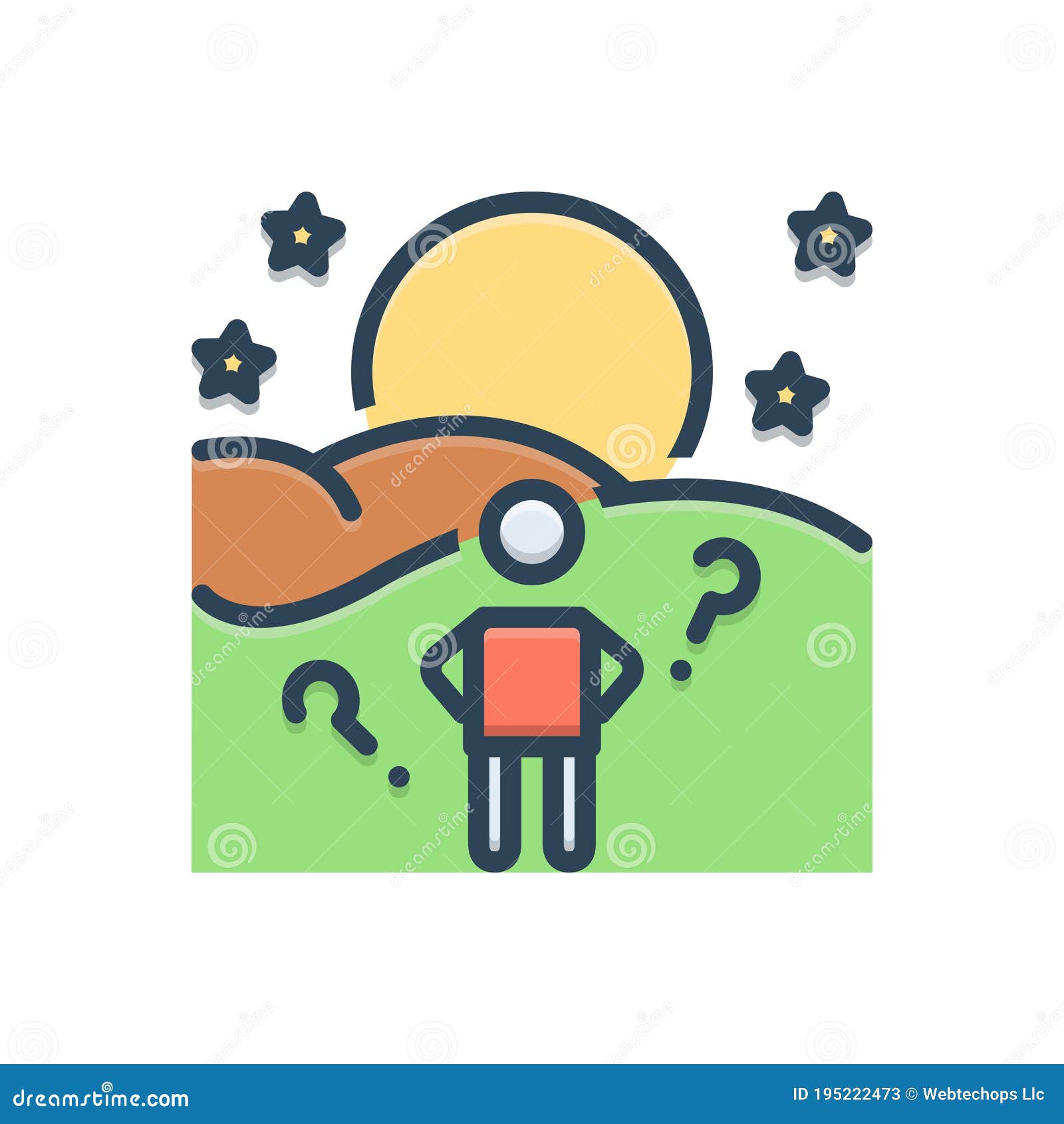 Color Illustration Icon for Anticipate, Expectation and Hope Stock ...