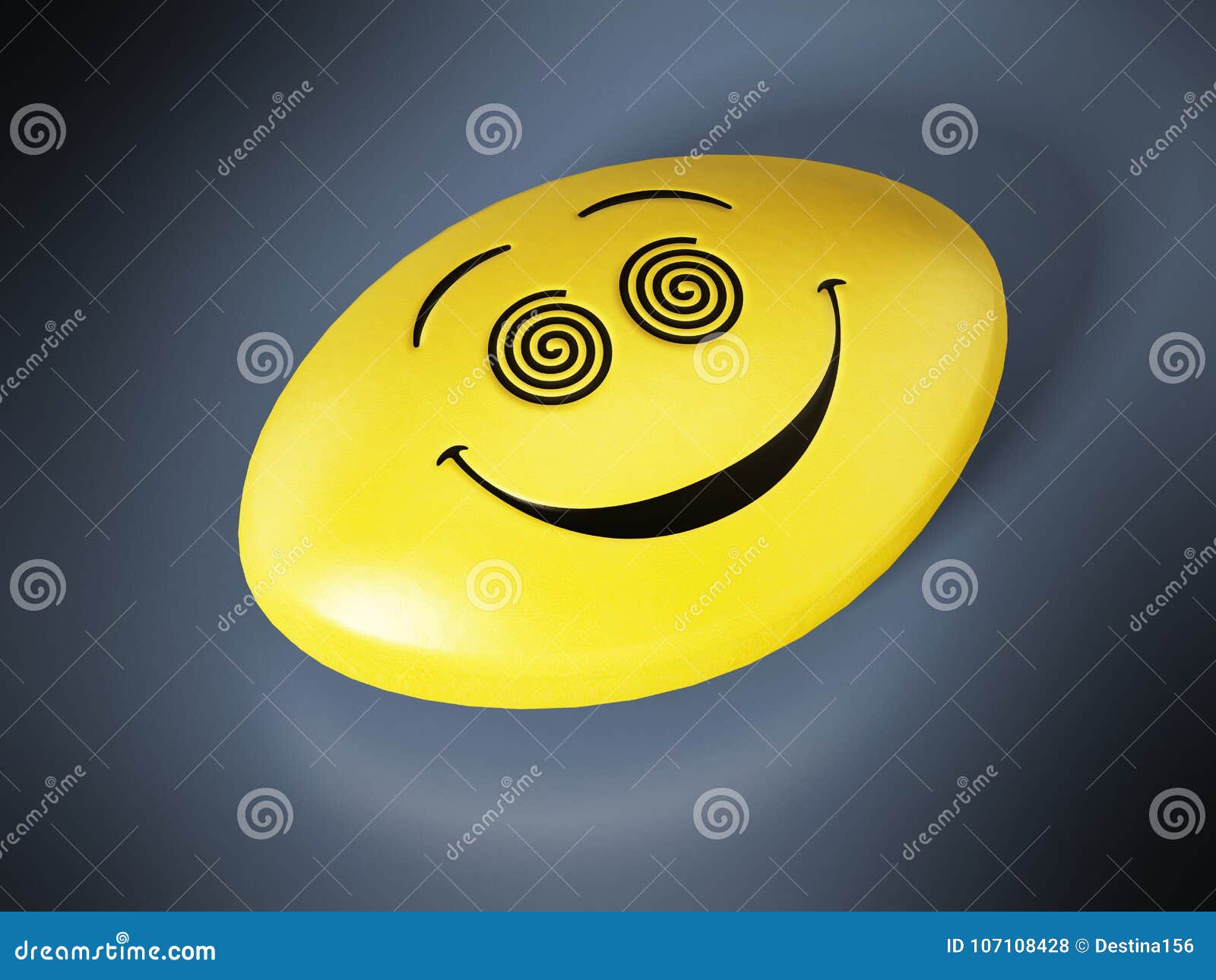 Antidepressant Pill with Smiling Face. 3D Illustration Stock ...