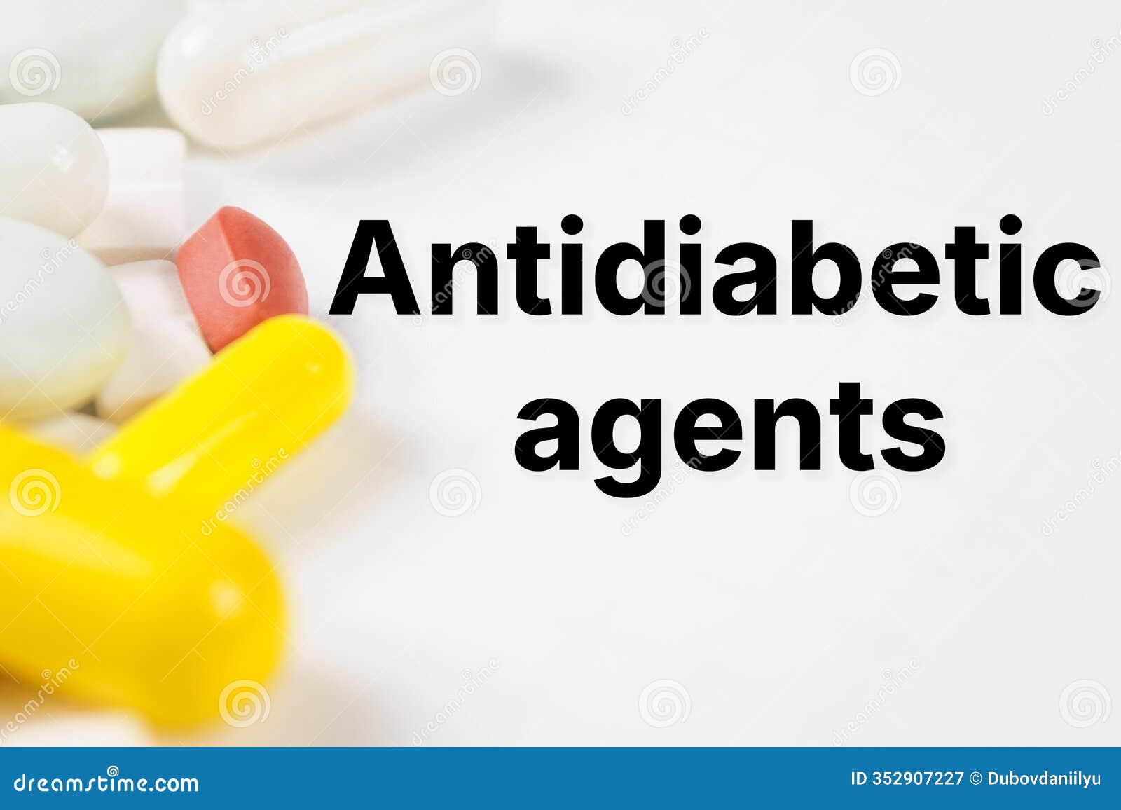 Antidiabetic Agents Common Names of Medicinal Medications Stock Image ...