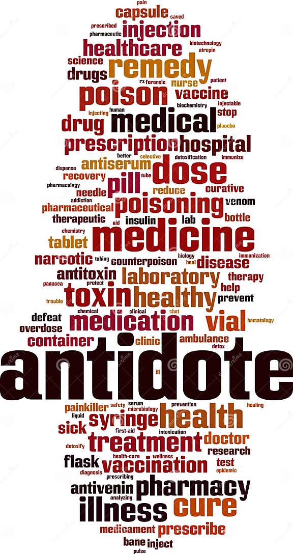 Antidote word cloud stock vector. Illustration of antiserum - 147523000