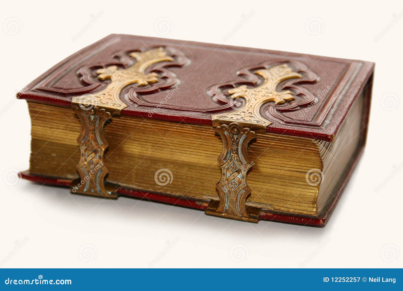 Antiek Boek, Met Gouden Greep Stock Afbeelding - Image of gotisch ...