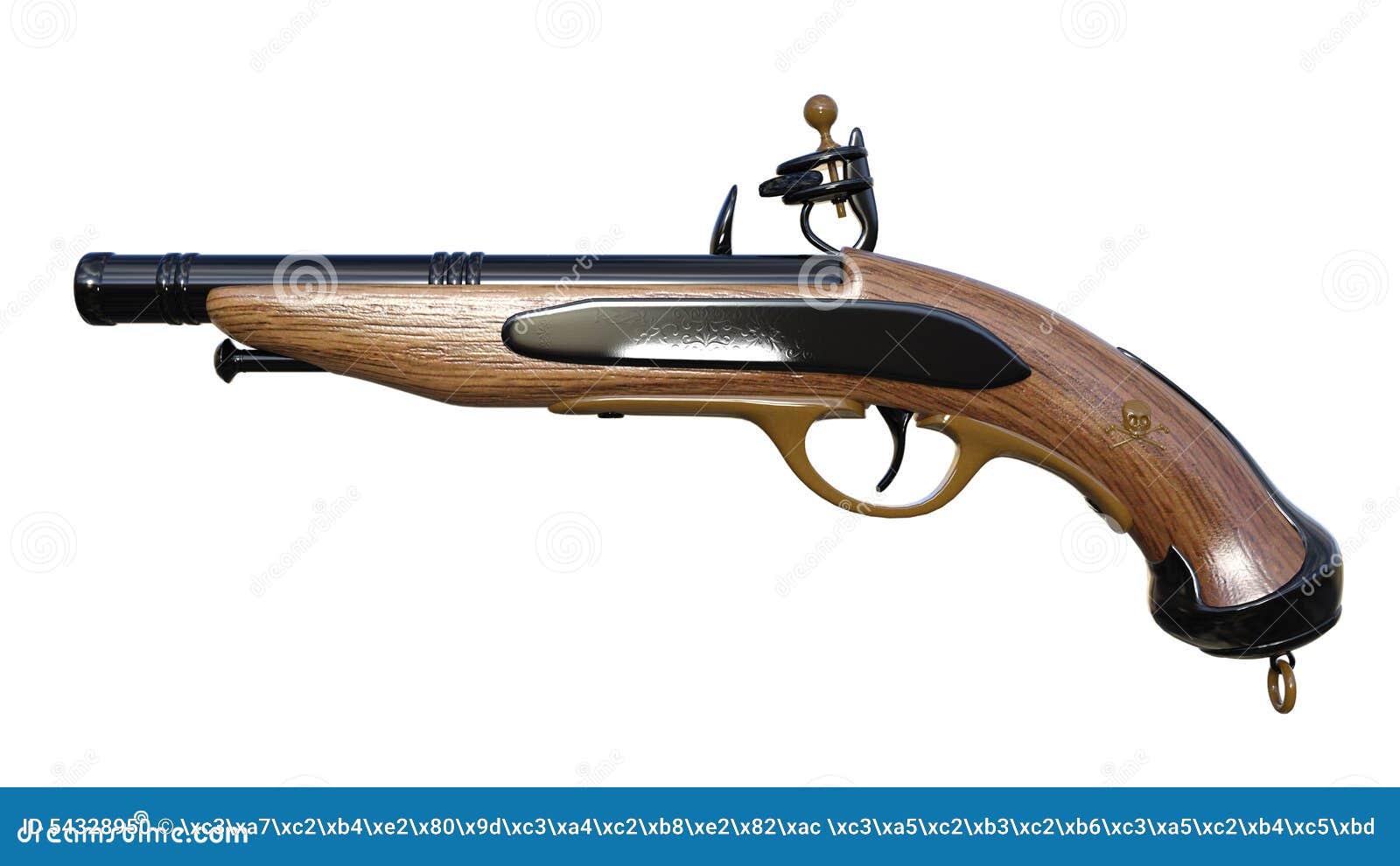 Antiek Pistool stock illustratie. Illustration of hobby - 54328950