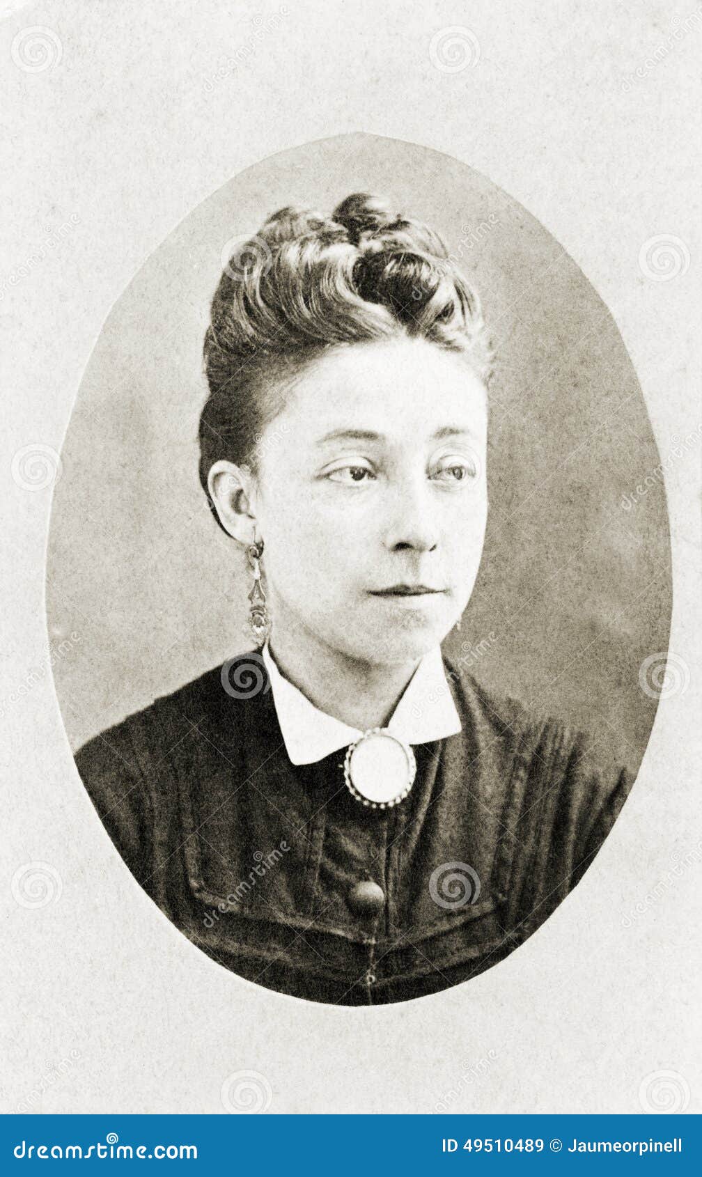 Antiek Portret Van Een Dame Stock Afbeelding - Image of grunge, lang ...